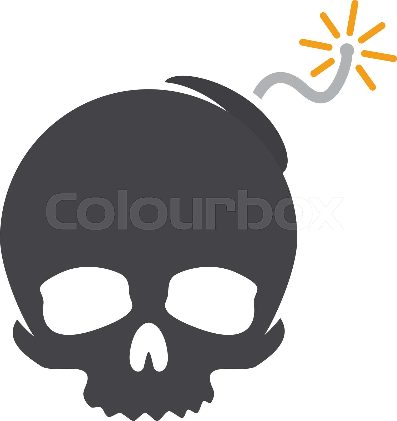 Vector logo design combination of a skull and bomb. Skull and bomb ...