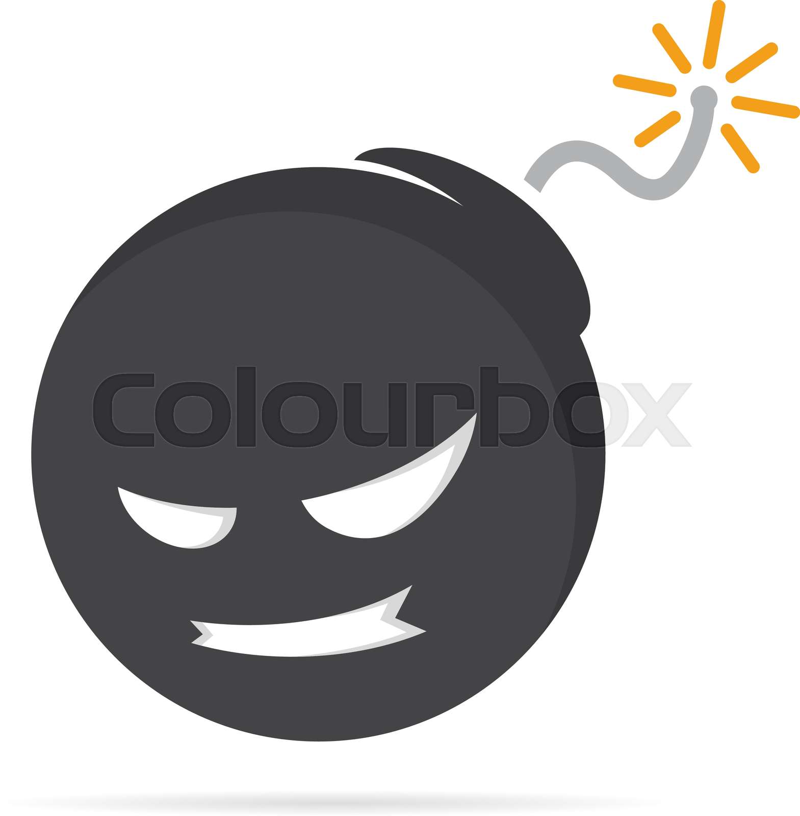 Vector logo design combination of a angry face and bomb. Angry face and ...