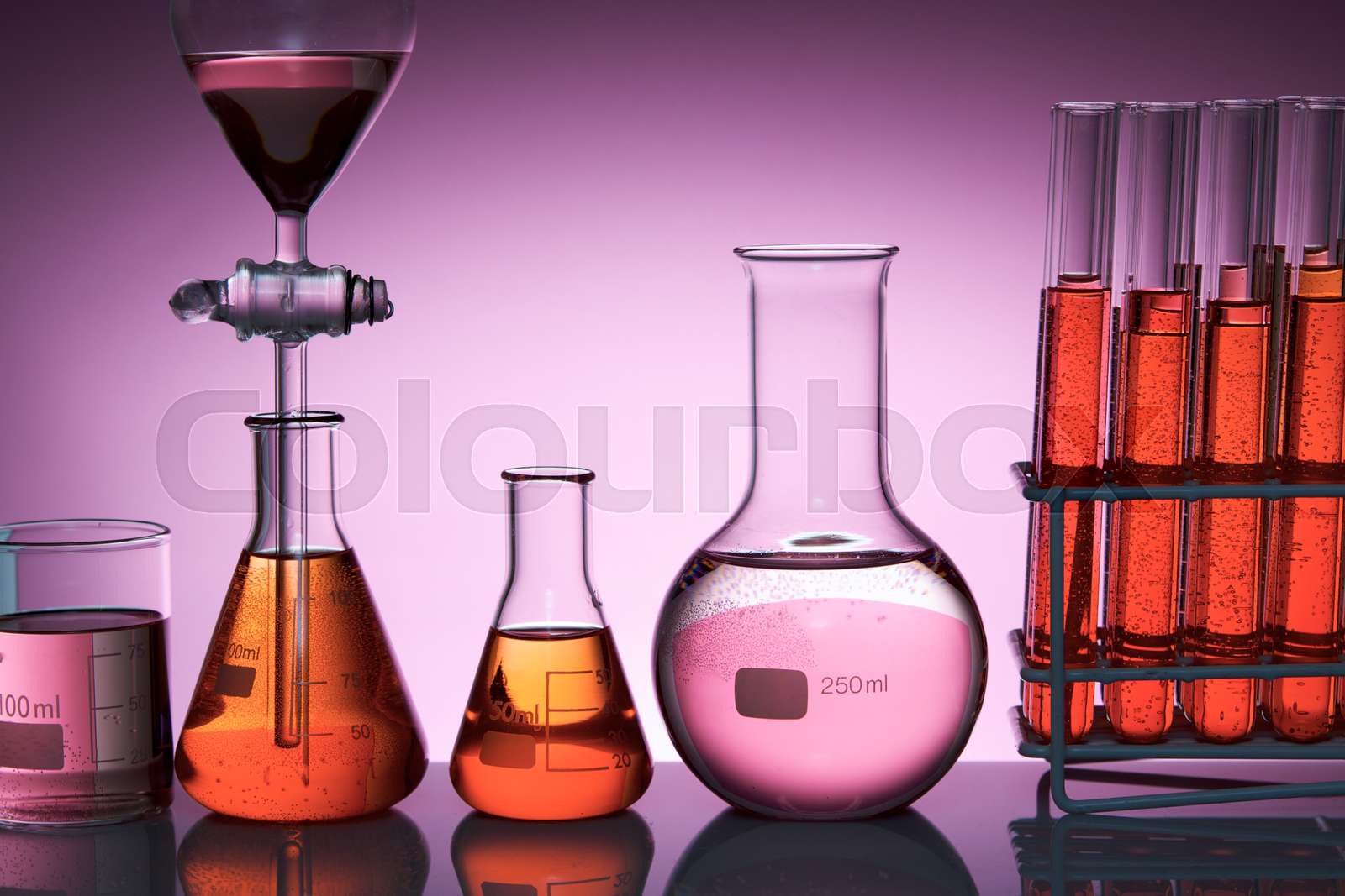 pink laboratory | Stock image | Colourbox
