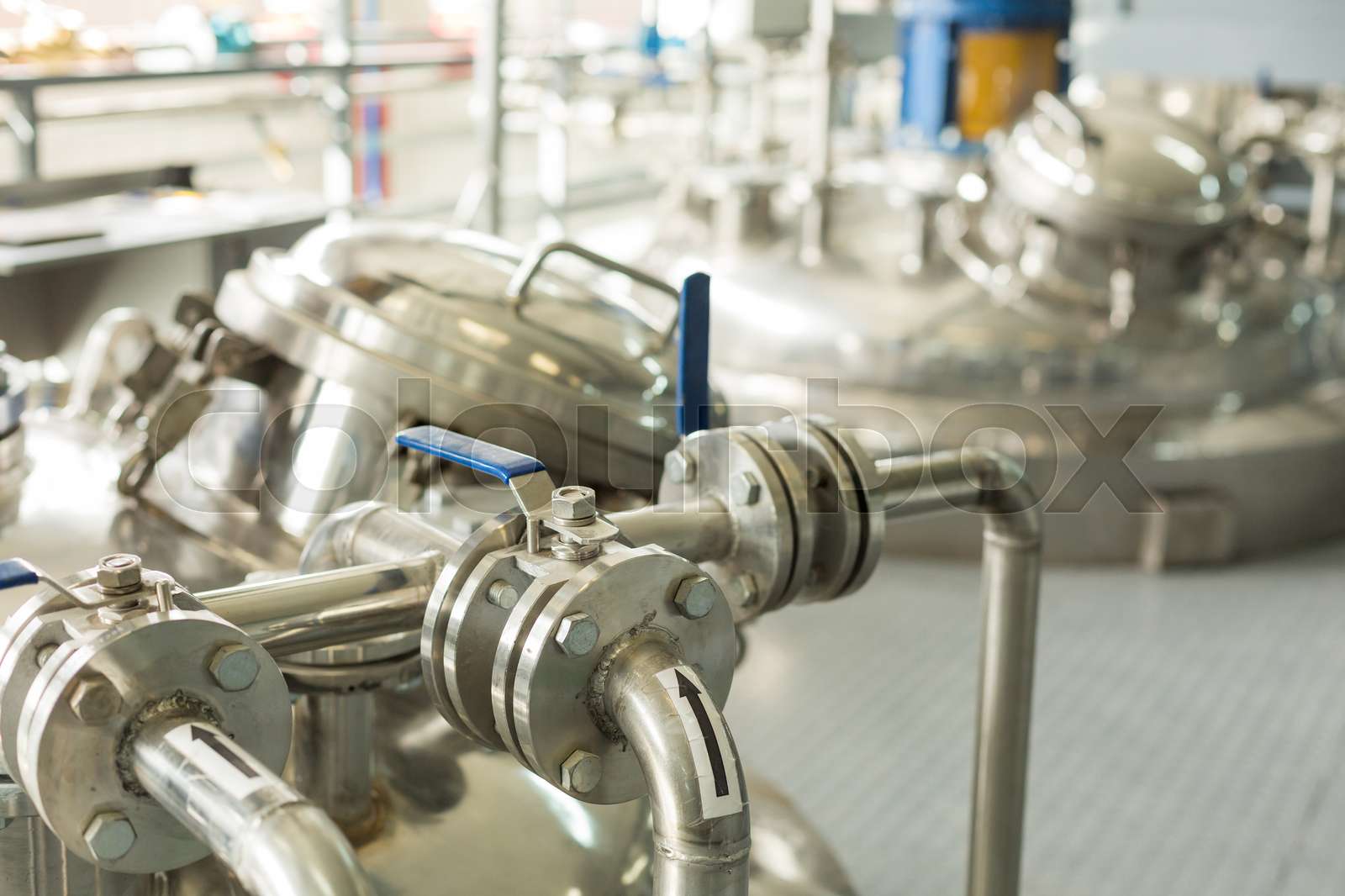 Tanks for chemical mixing. | Stock image | Colourbox