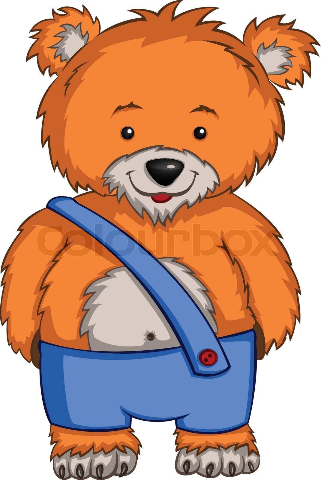 Cartoon Charakter Bär auf weißem Hintergrund. | Stock-Vektor | Colourbox