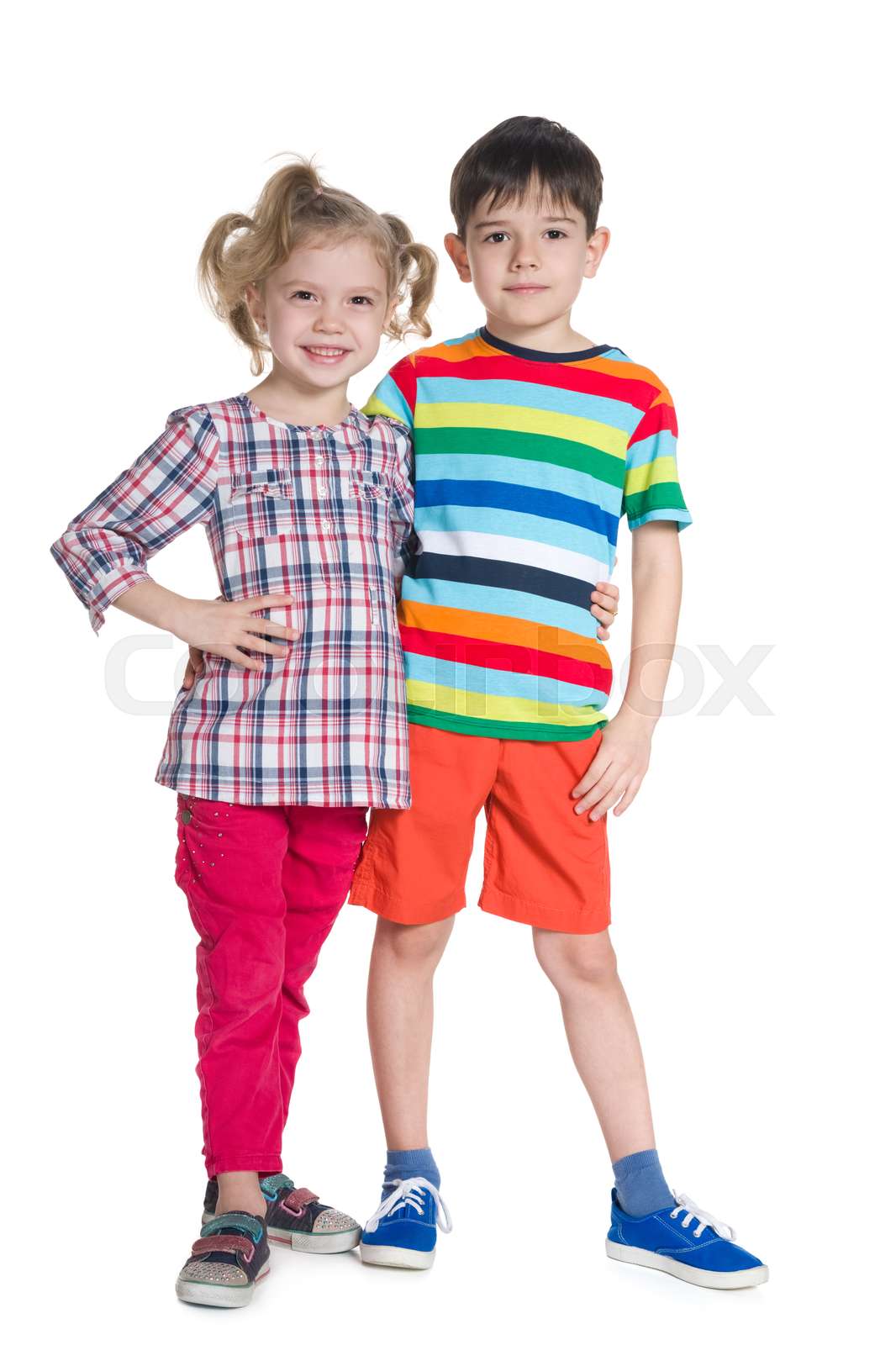 Children stand together | Stock image | Colourbox