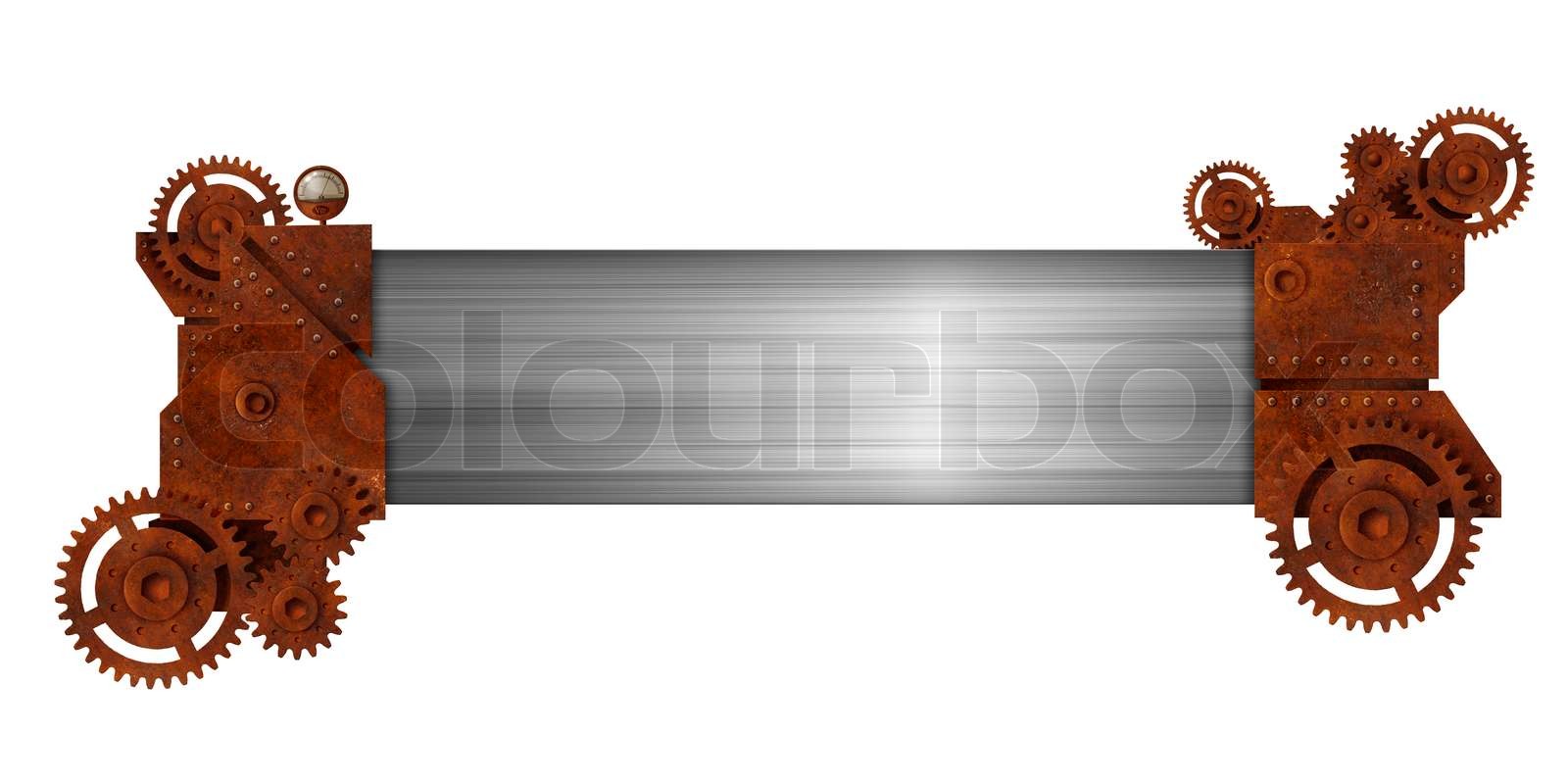 Mechanical Background Isolated on White Background. Computer Graphics ...