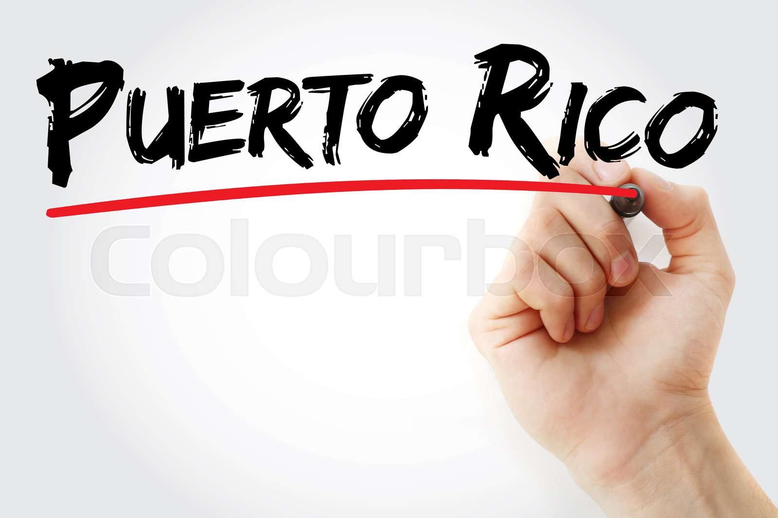 Hand writing Puerto Rico with marker | Stock image | Colourbox