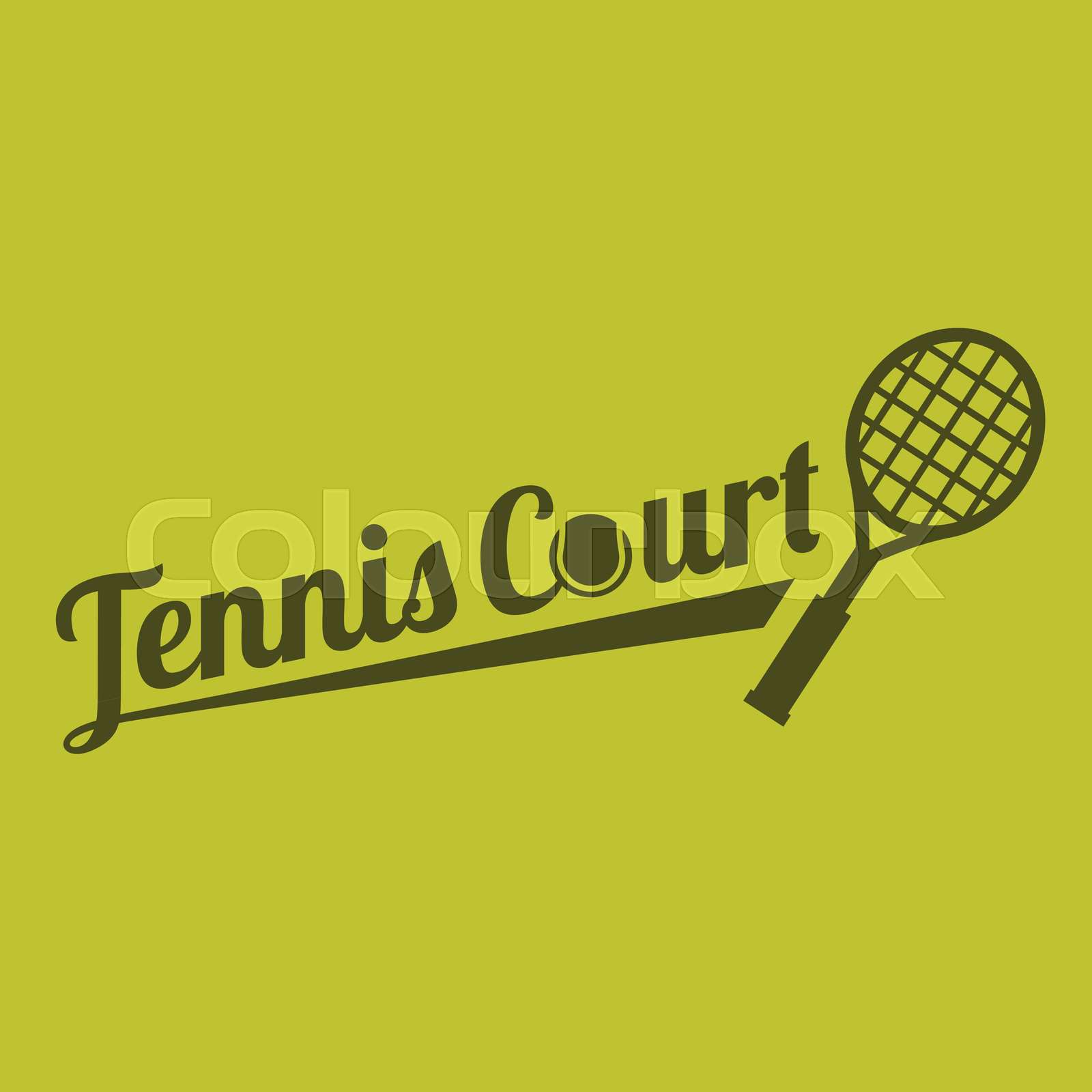 Vector typography tennis court | Stock vector | Colourbox
