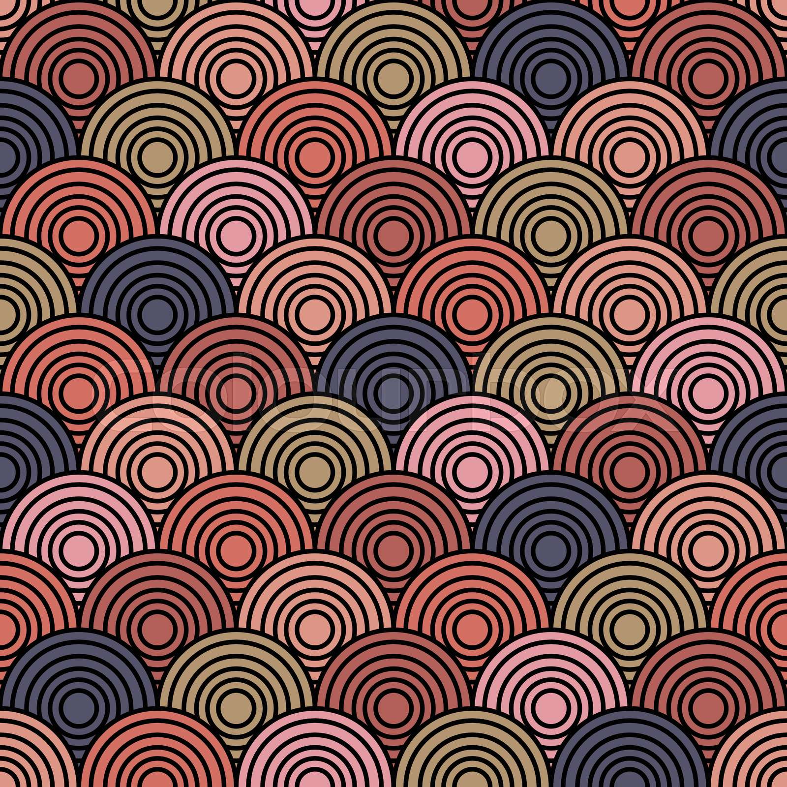 Overlap Circle Pattern | Stock vector | Colourbox