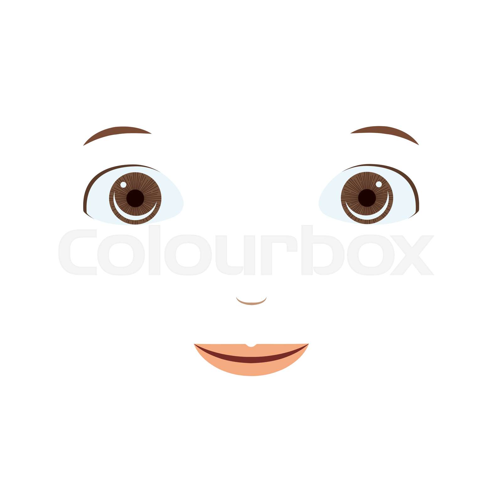 Isolated face cartoon design | Stock vector | Colourbox
