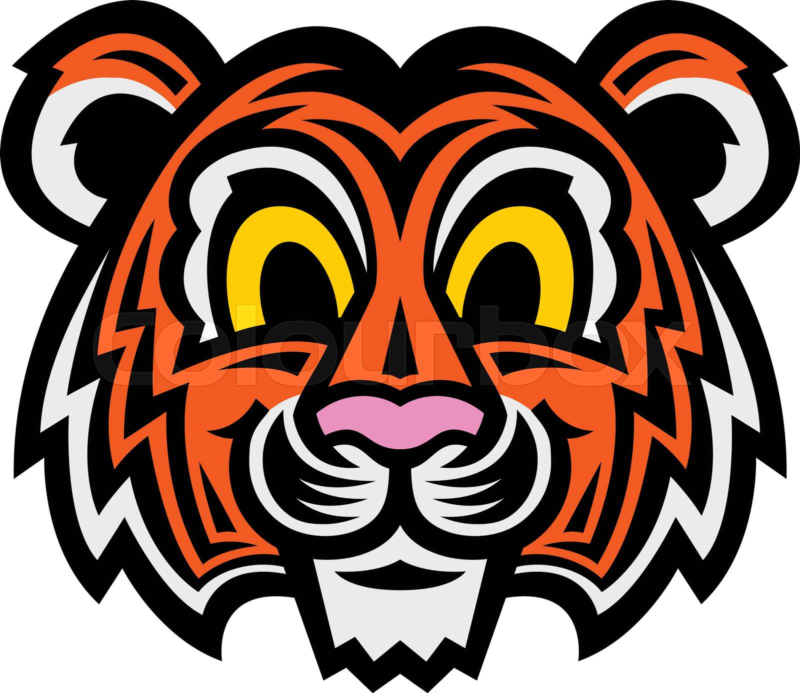 Cute Cartoon Tiger Cat | Stock vector | Colourbox