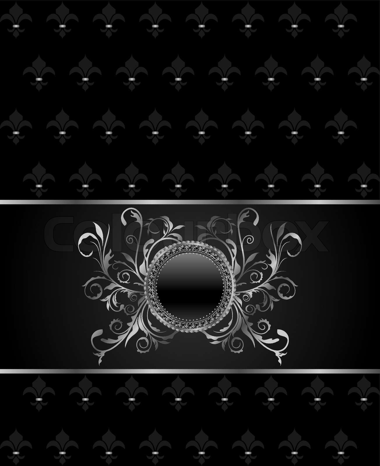 Illustration luxury vintage titanium frame template - vector | Stock ...