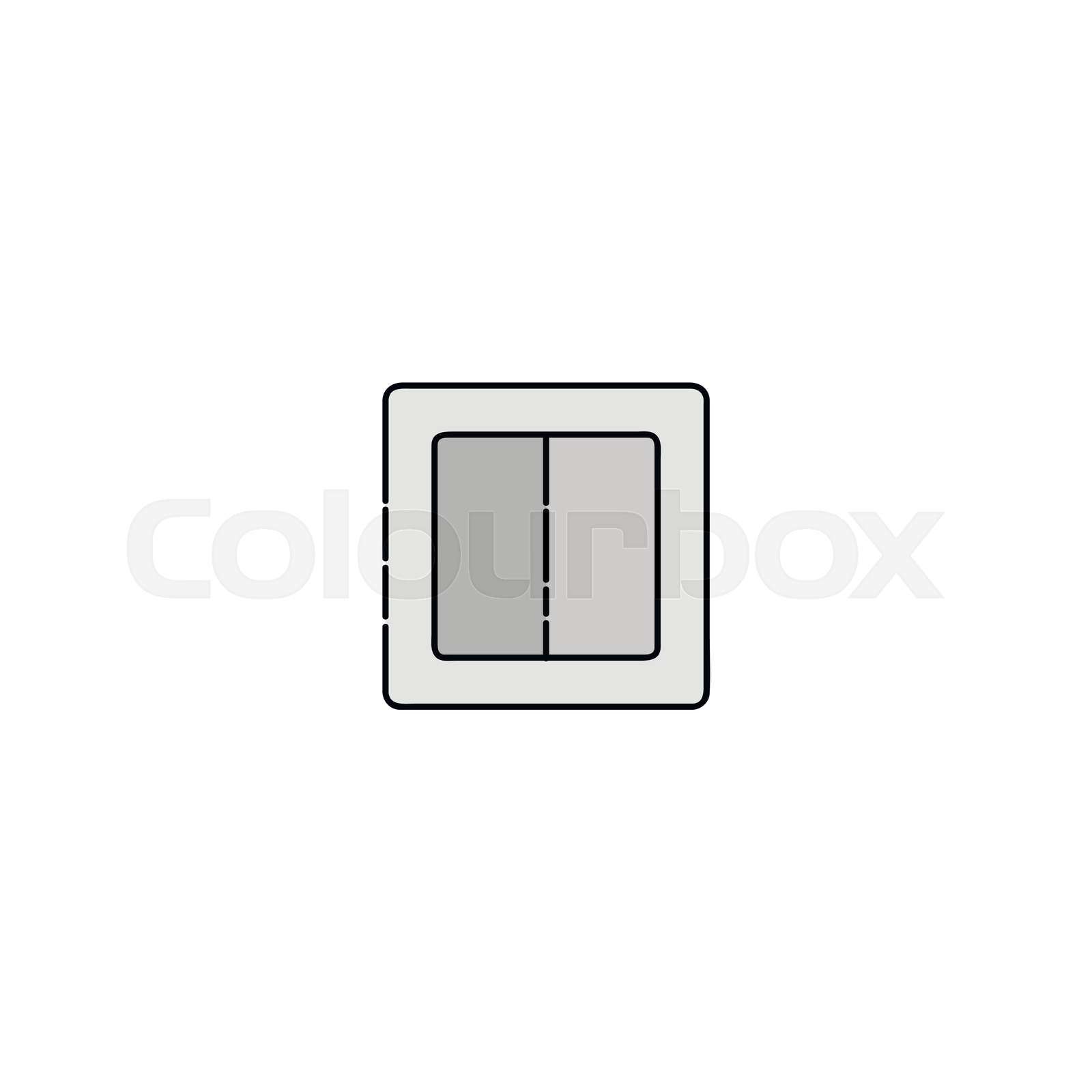 Electricity flat icon. Light switch | Stock vector | Colourbox