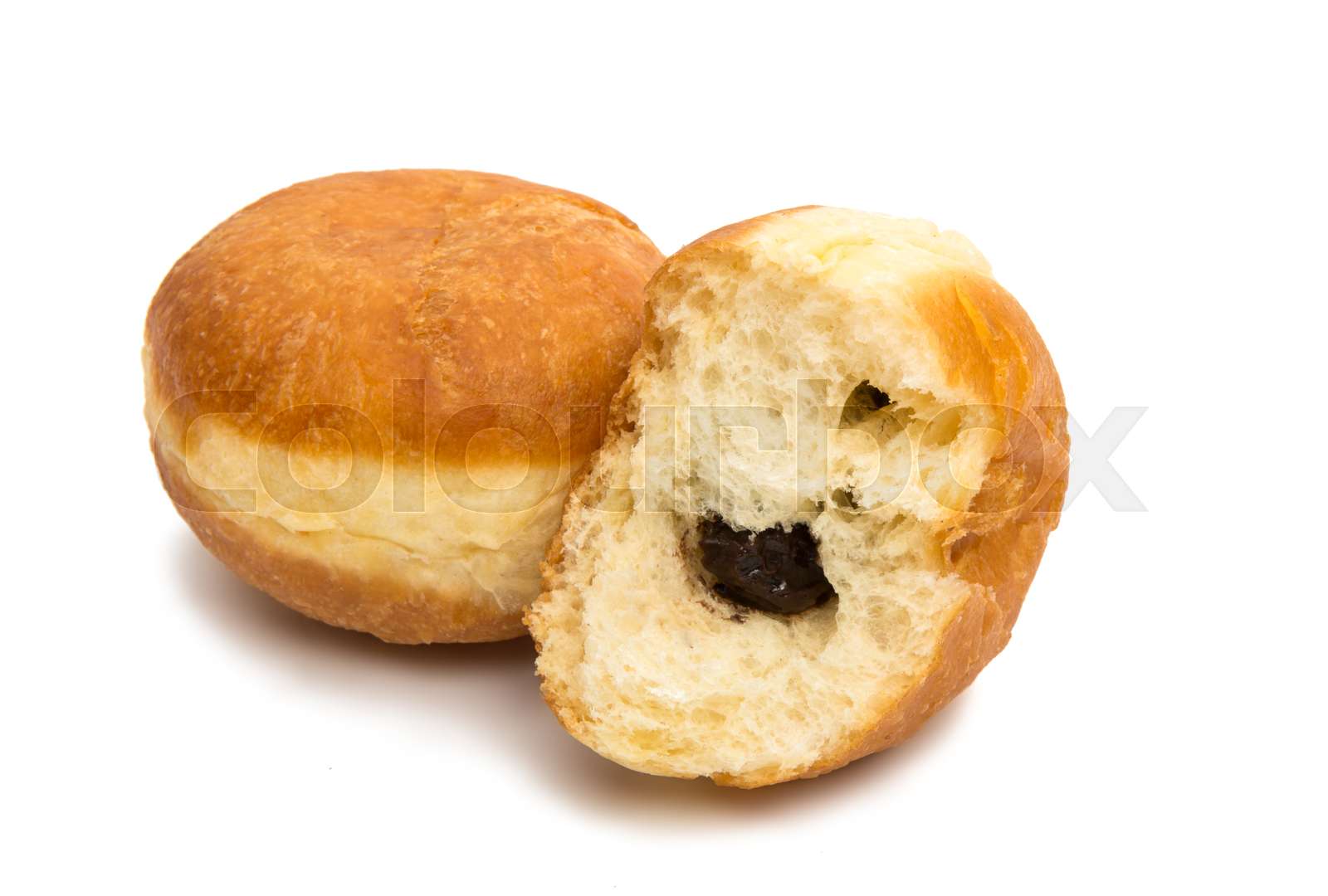 traditional German Berliner pastry with jam filling | Stock image ...