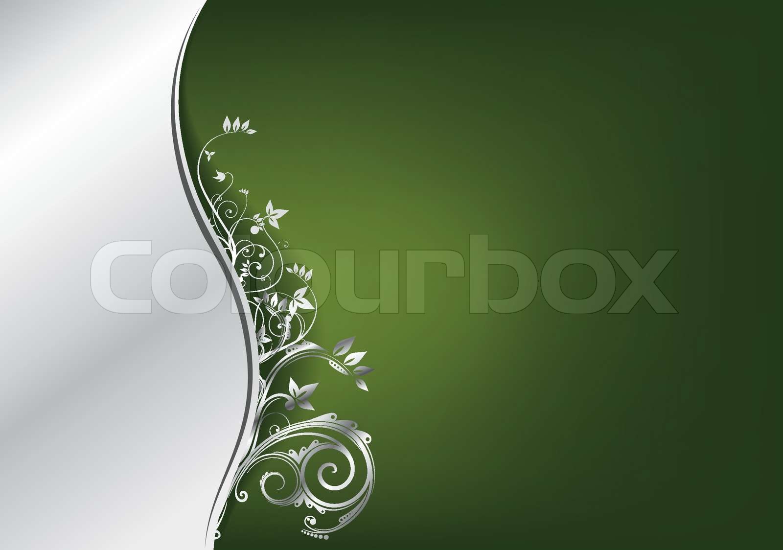 Green and Silver Retro Swirl Texture Background. Vector. | Stock vector ...