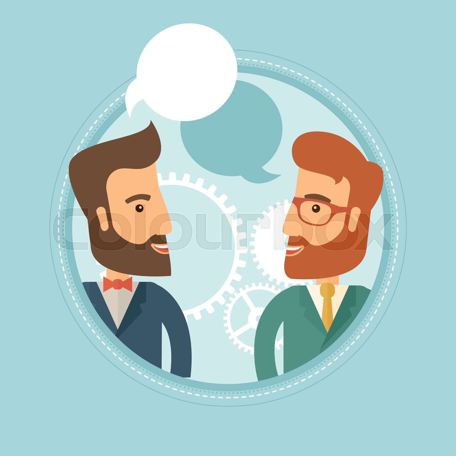 Business people talking vector illustration. | Stock vector | Colourbox