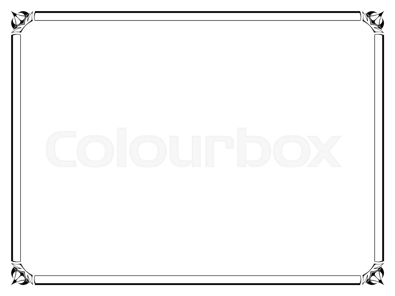 simple black ornamental decorative frame | Stock vector | Colourbox