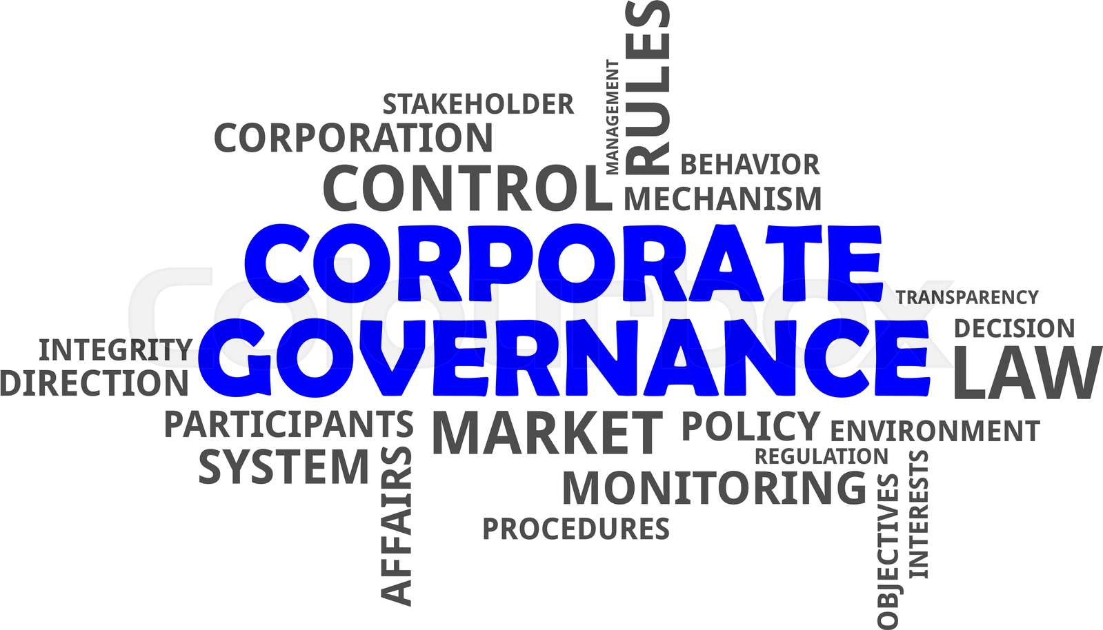 word cloud - corporate governance | Stock vector | Colourbox