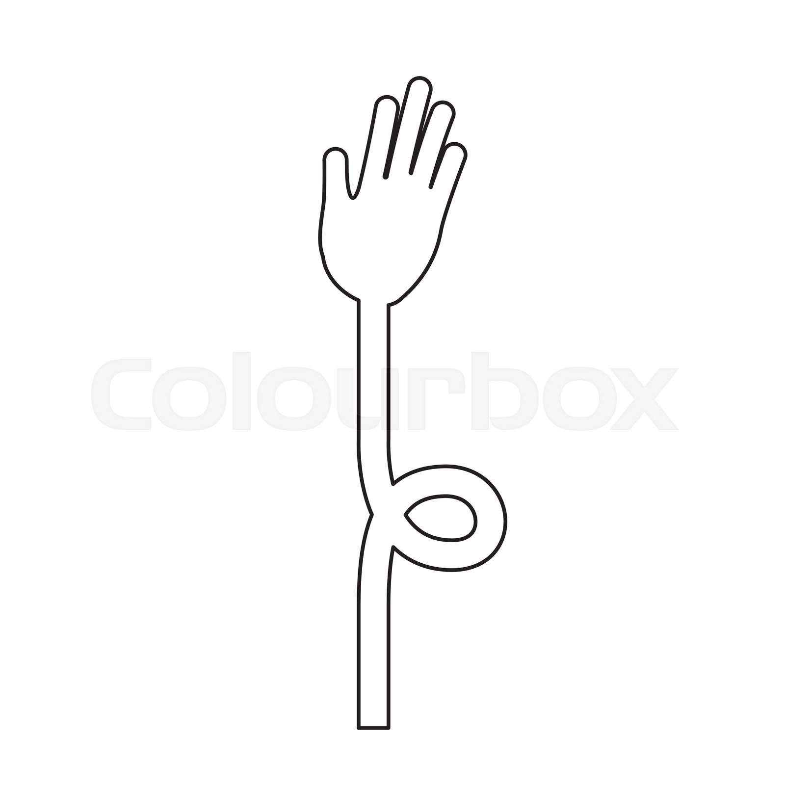 Isolated human hand design | Stock vector | Colourbox