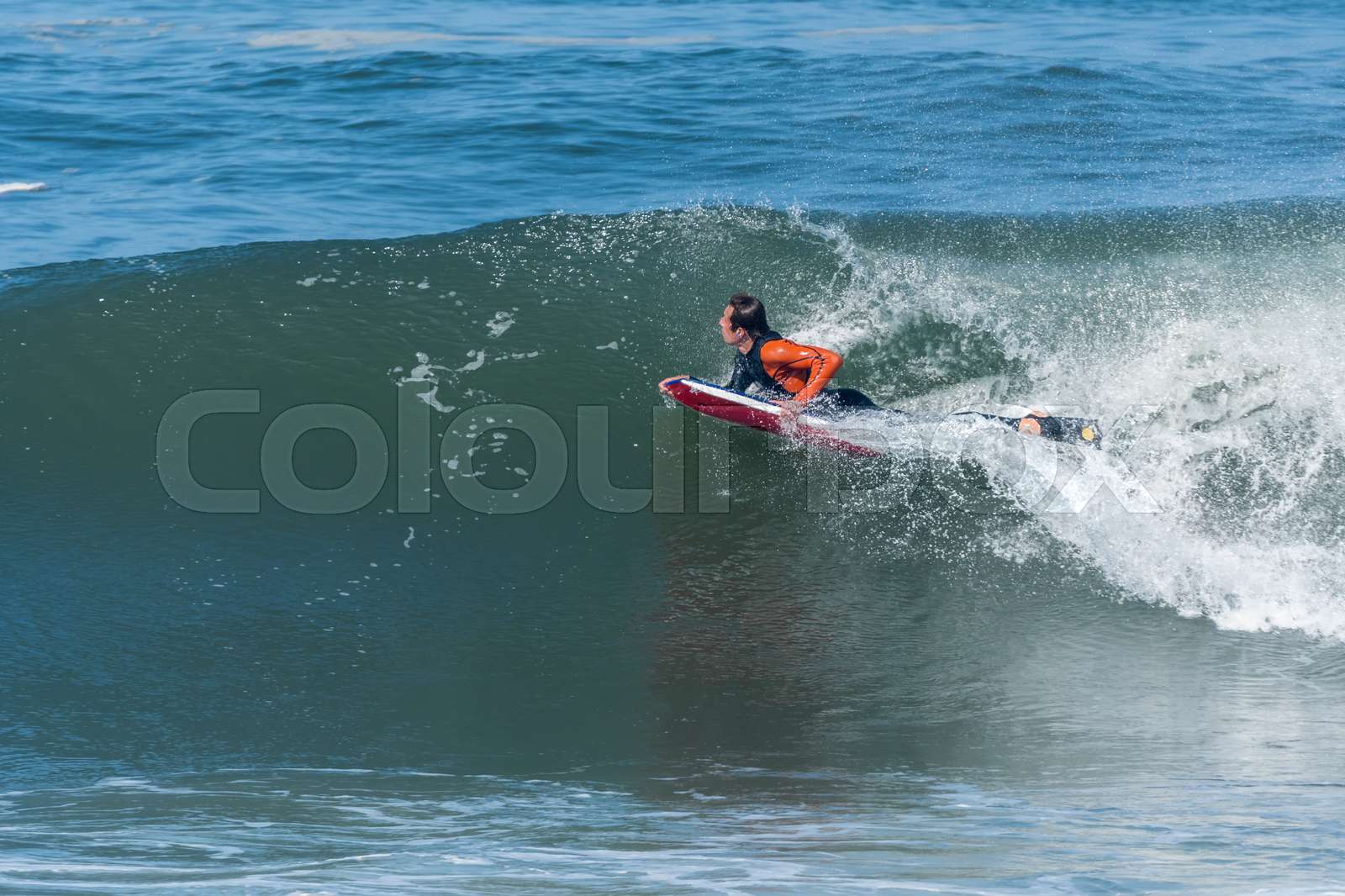 Bodyboarder in action | Stock image | Colourbox
