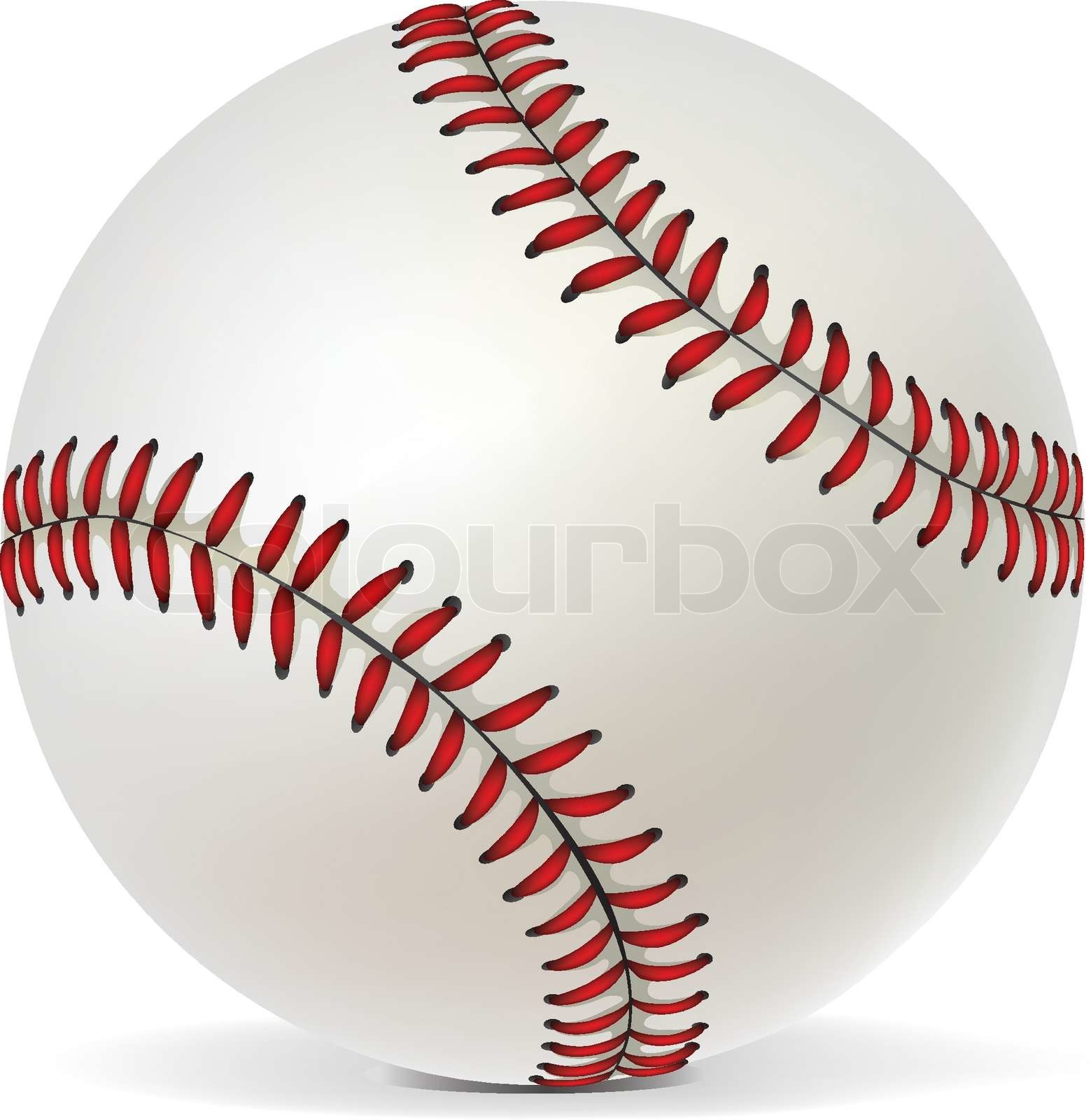 Baseball -Ball auf weißem Hintergrund. | Stock-Vektor | Colourbox