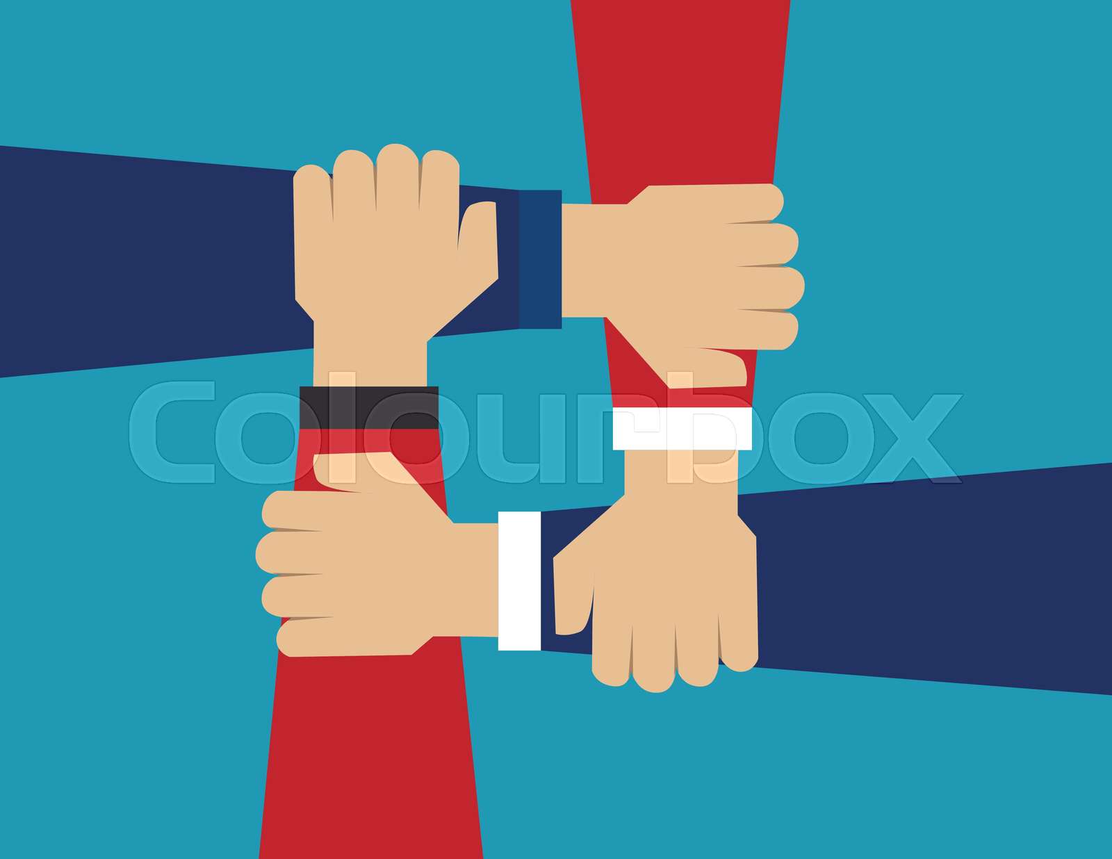 Cooperate for successful work. Concept business illustration. Vector ...