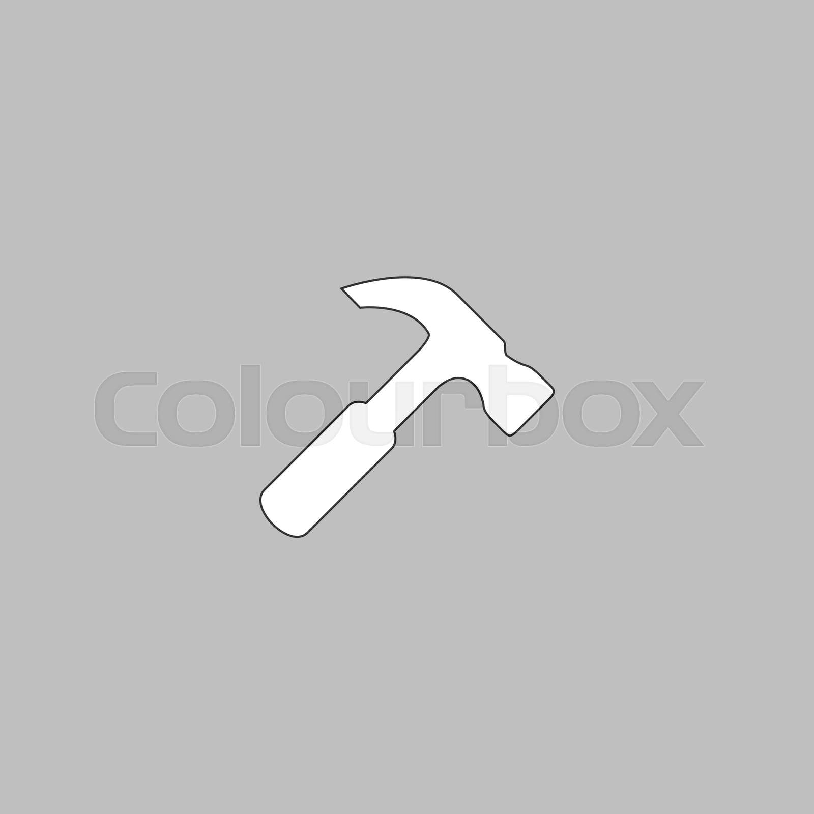 Hammer computer symbol | Stock vector | Colourbox