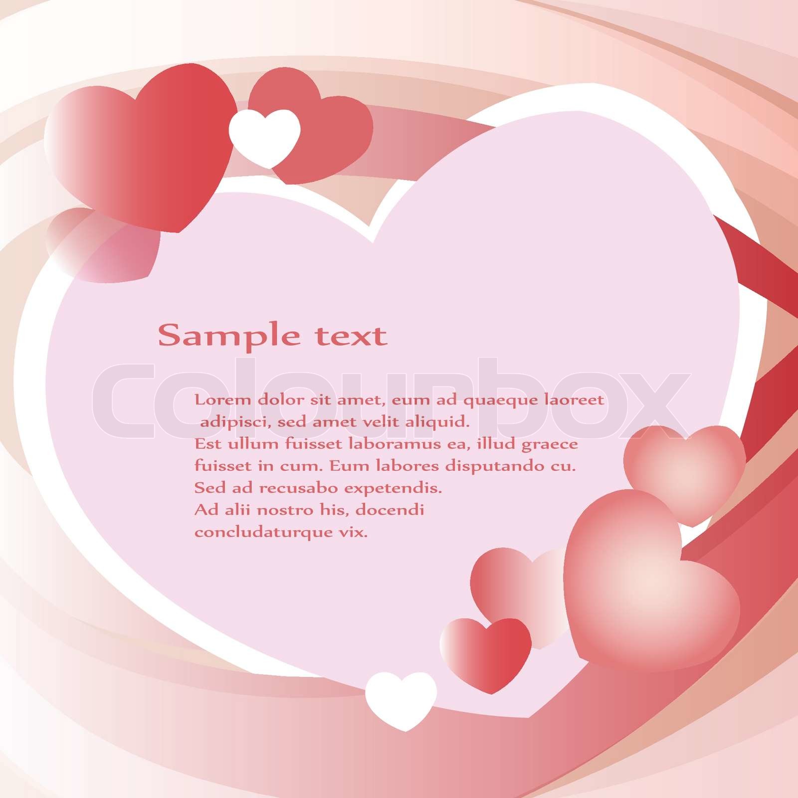 Pink hjerte baggrund | Stock vektor | Colourbox