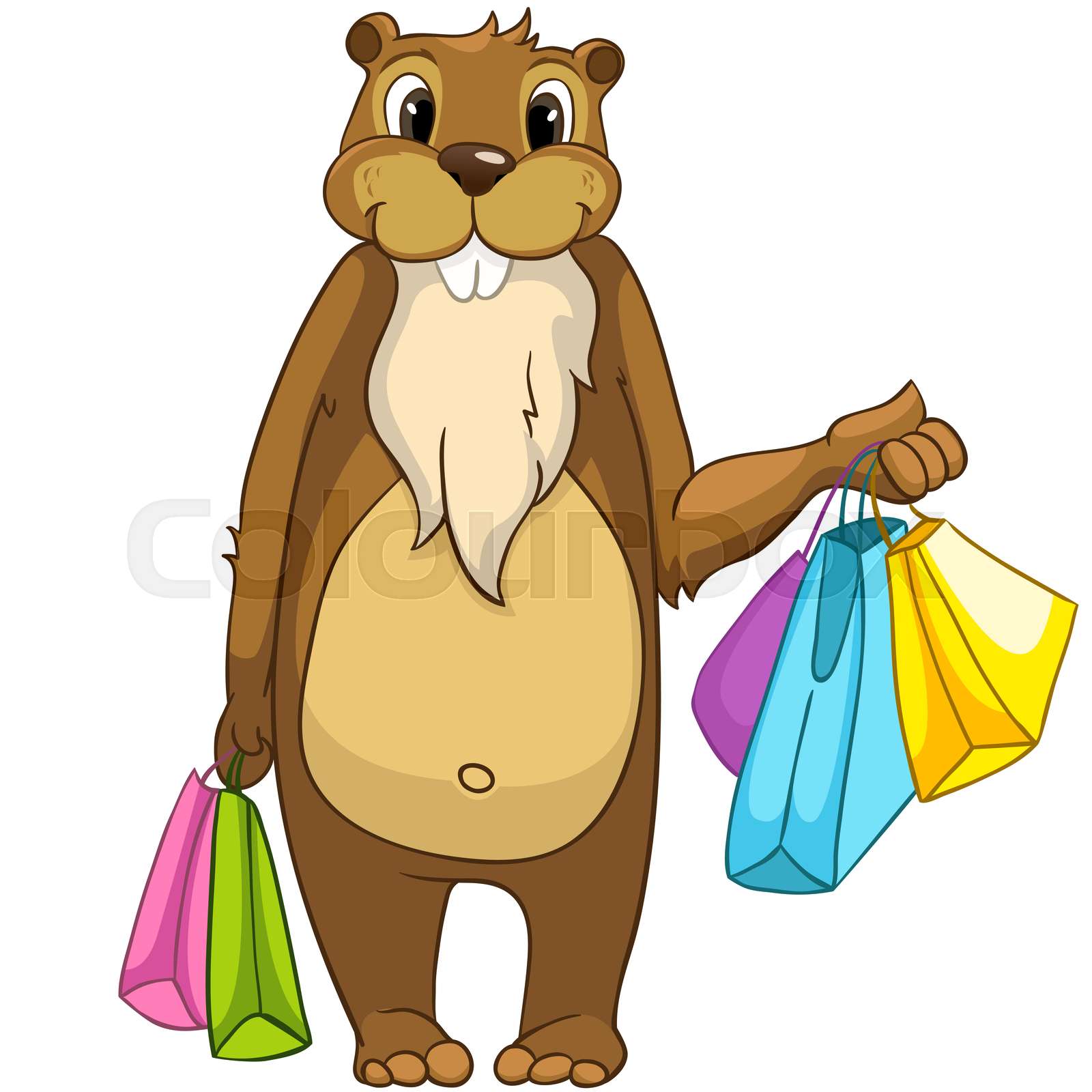 Cartoon Character Beaver | Stock image | Colourbox