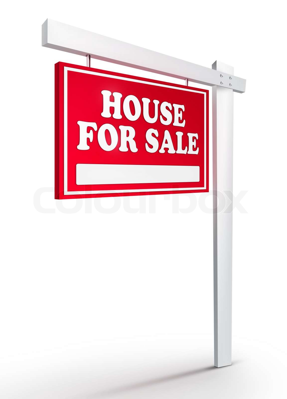 Real Estate Sign – House For sale on white background. 2D artwork ...