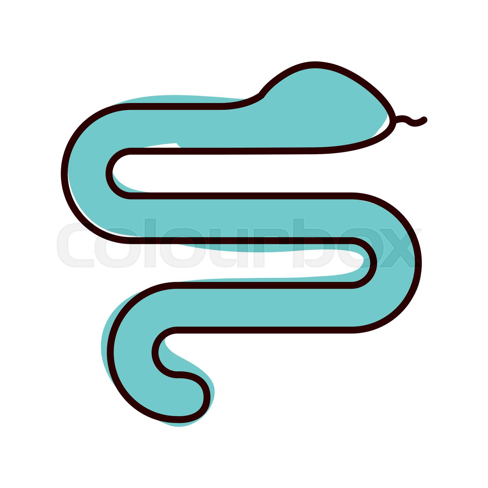 slange, symbol, sort | Stock vektor | Colourbox