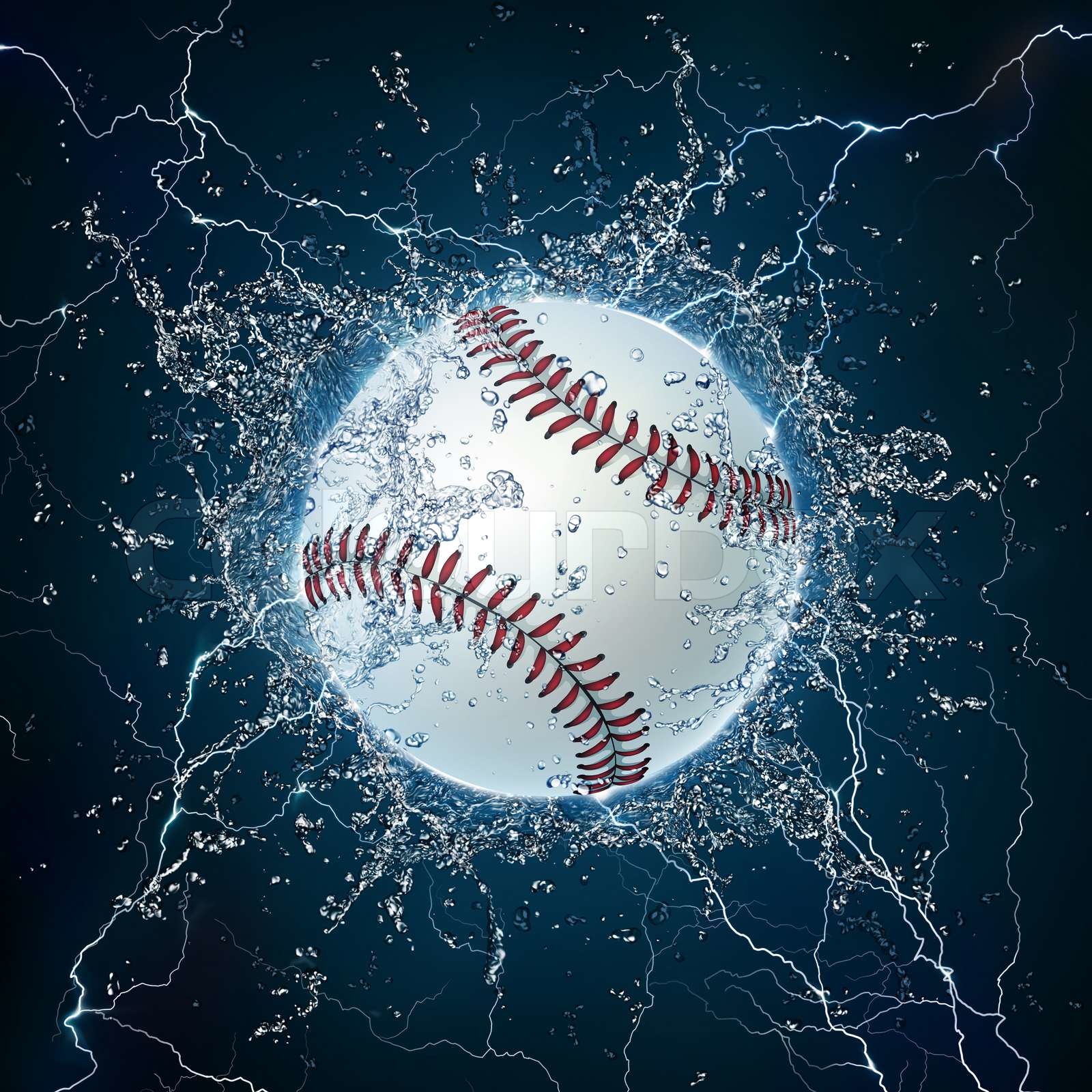 Baseball Ball on Water . | Stock foto | Colourbox