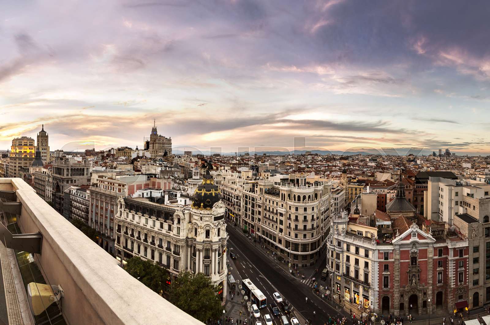 Panoramical aerial view of Madrid | Stock image | Colourbox