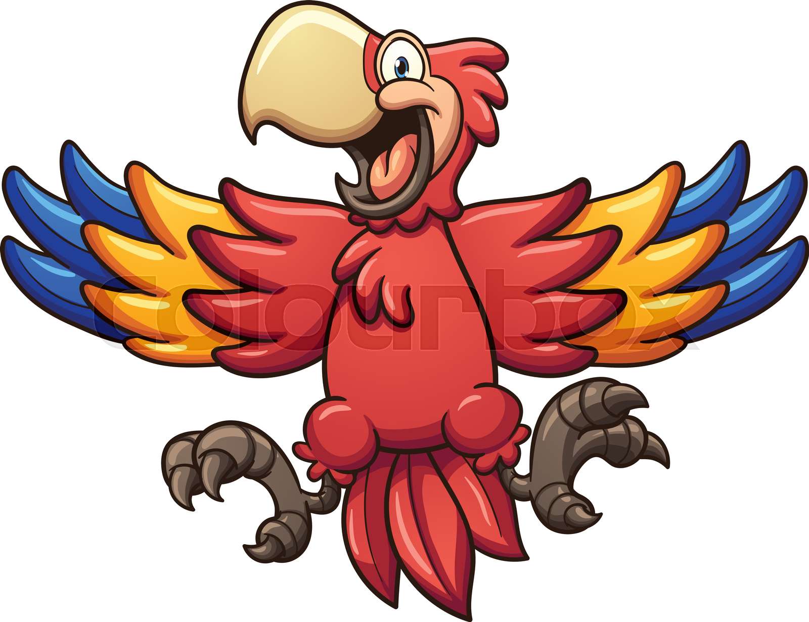 Red macaw | Stock vector | Colourbox