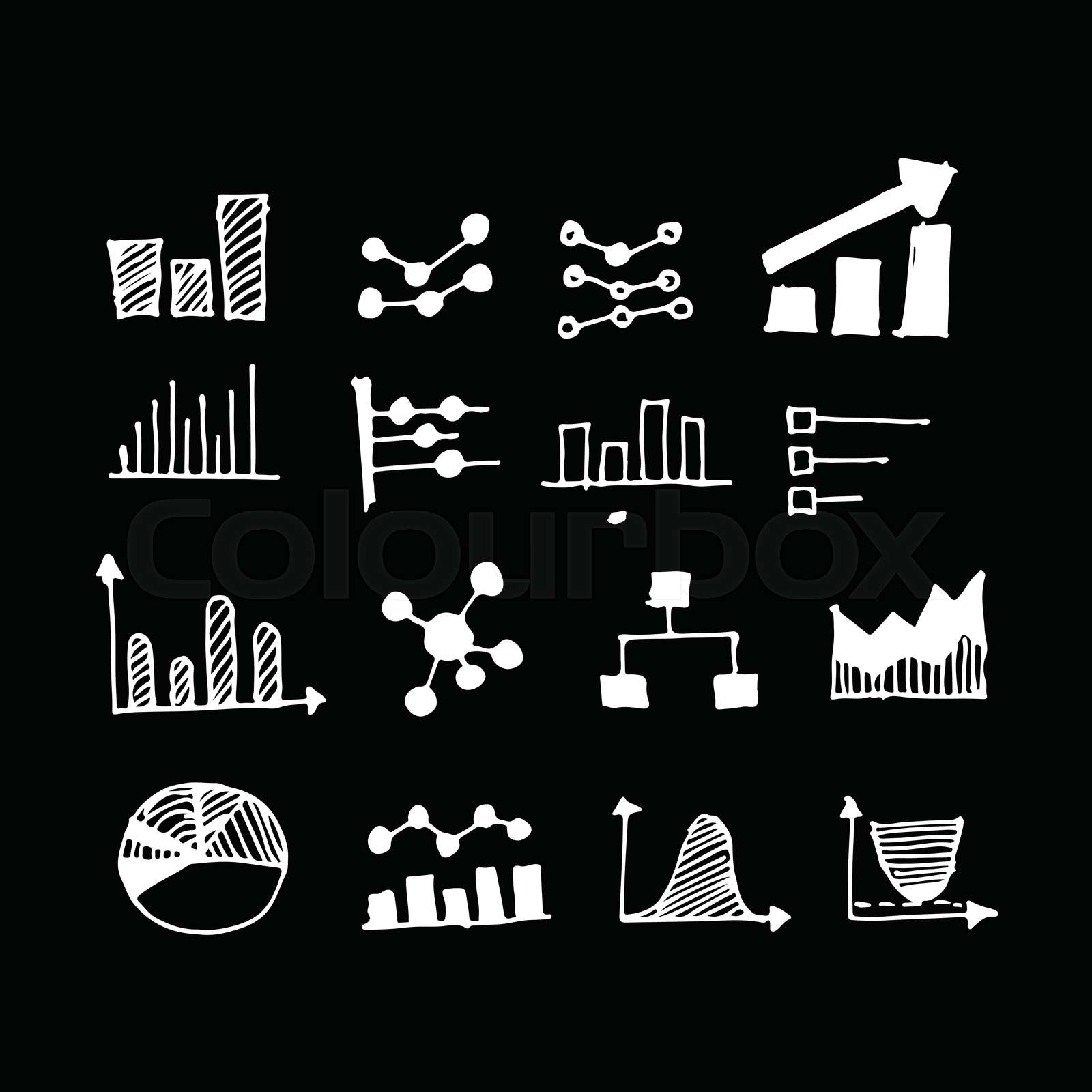 Hand drawn doodle graph illustration design | Stock vector | Colourbox