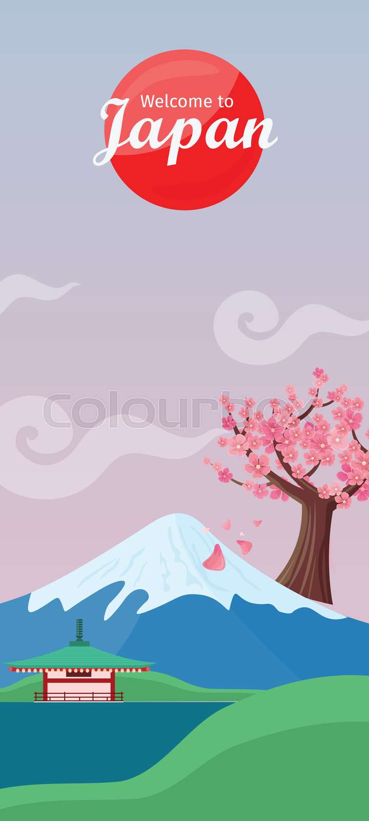 Welcome to Japan, Travel Poster | Stock vector | Colourbox