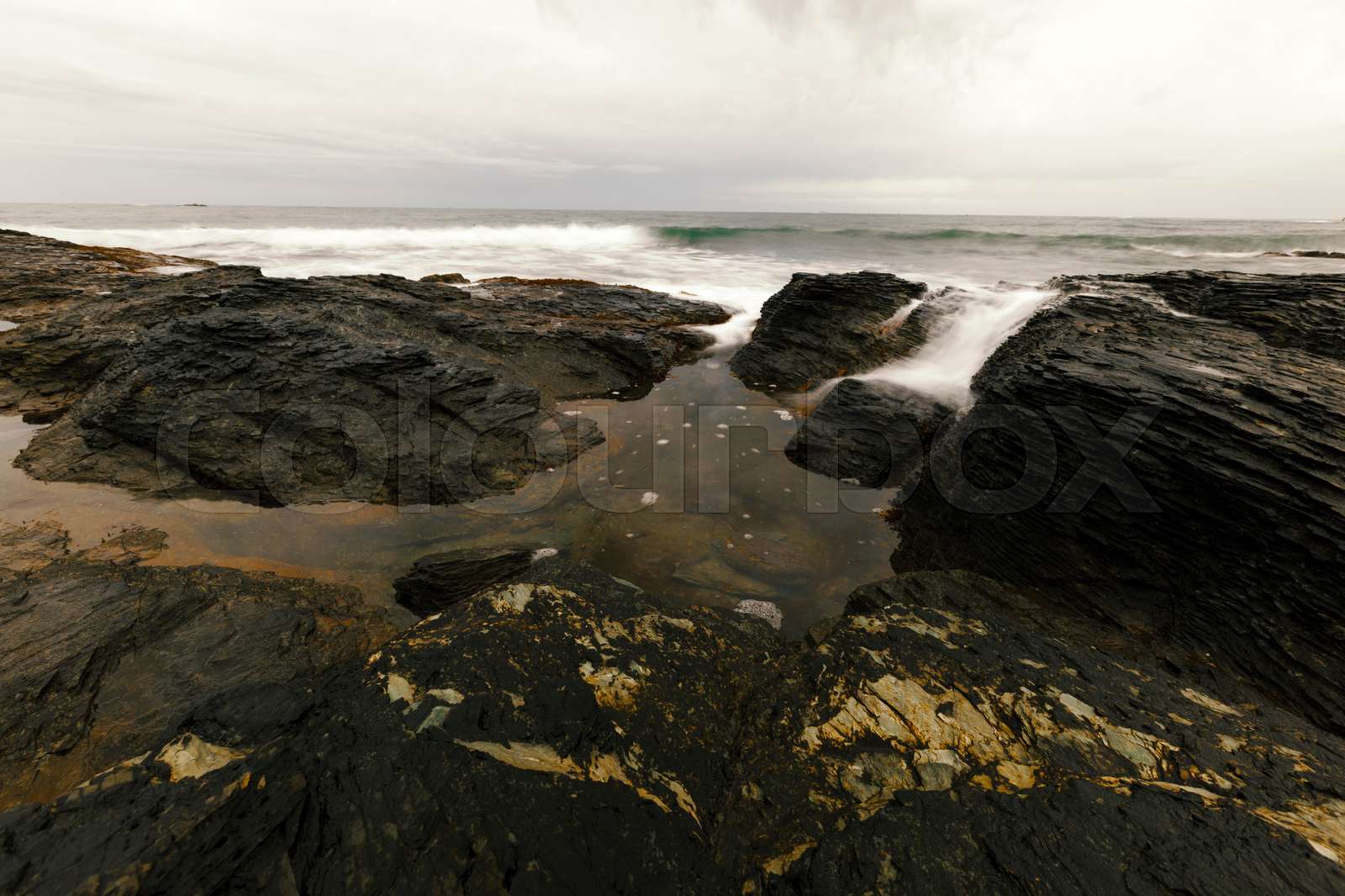 Rocky ocean shore. | Stock image | Colourbox