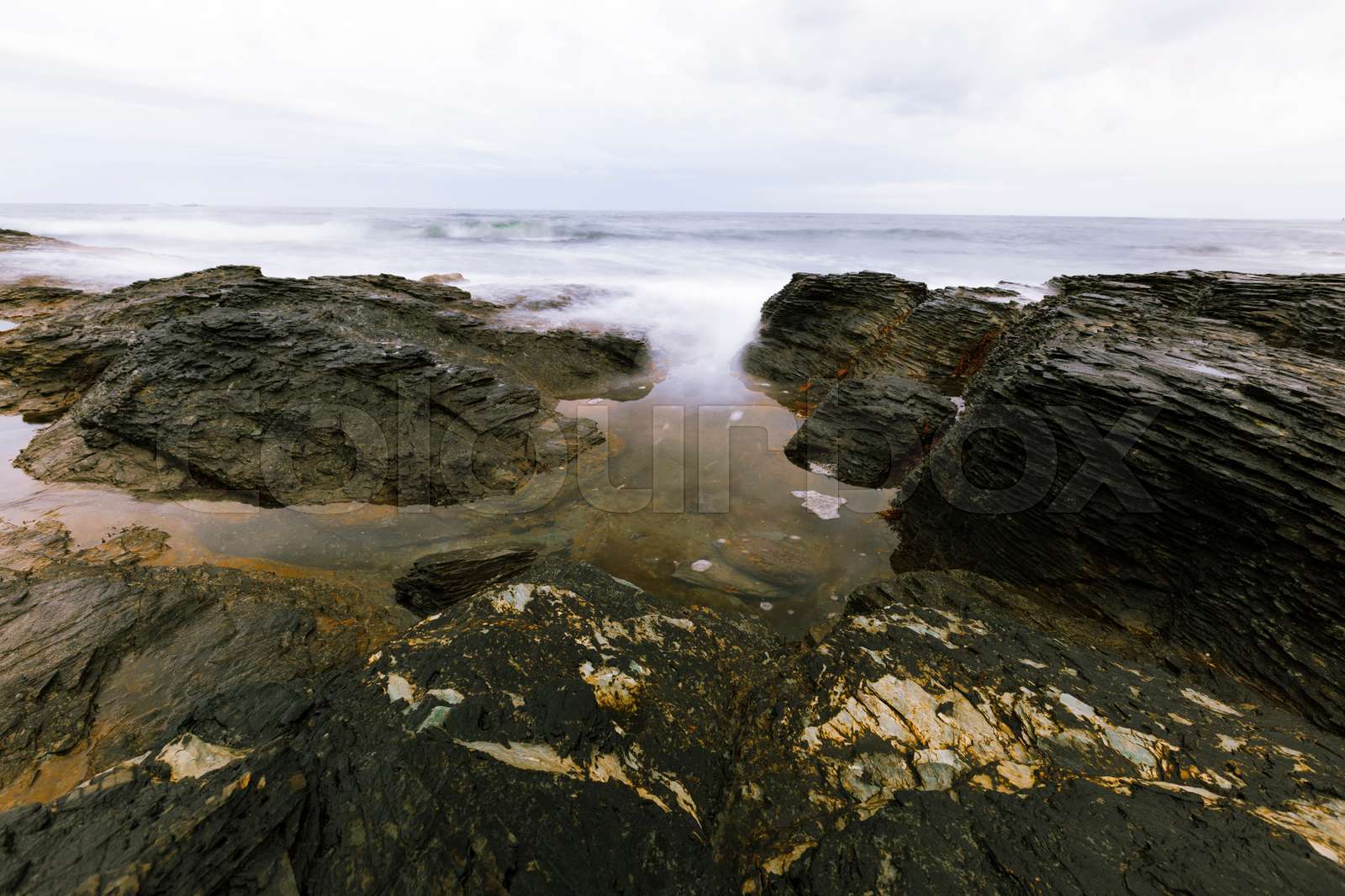 Rocky ocean shore. | Stock image | Colourbox