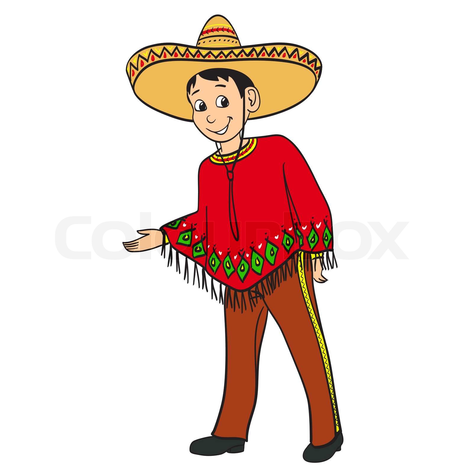 Mexican cartoon boy dressed in a traditional suit | Stock vector ...