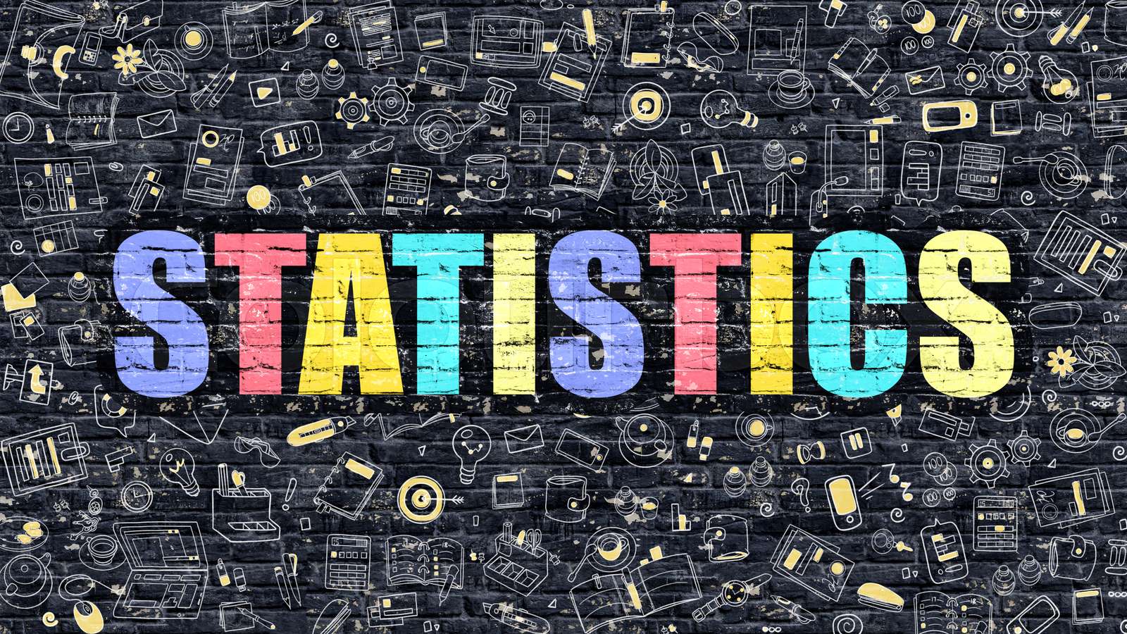 Statistics in Multicolor. Doodle Design. | Stock image | Colourbox