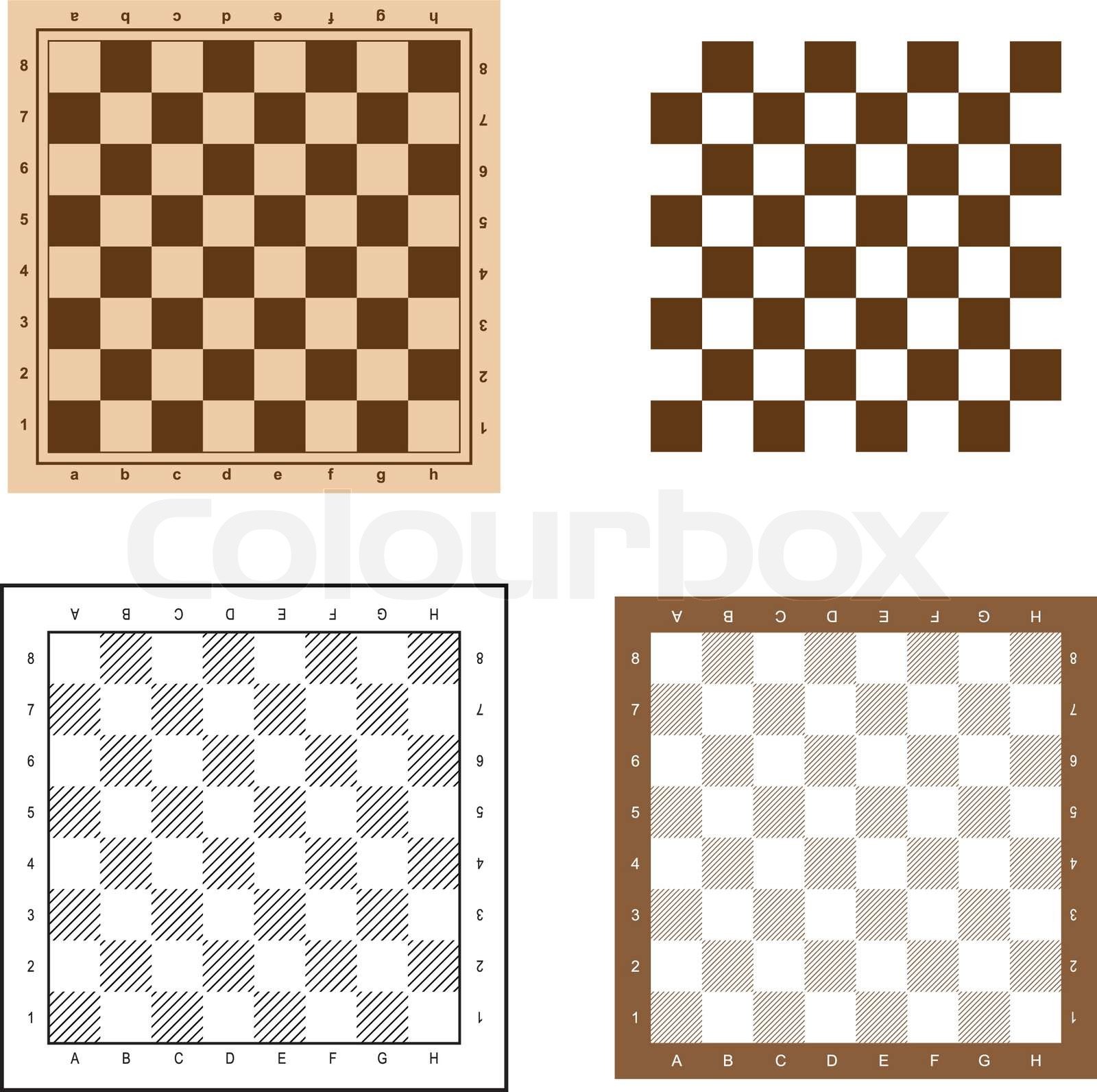 Chess board set vector illustration. | Stock vector | Colourbox