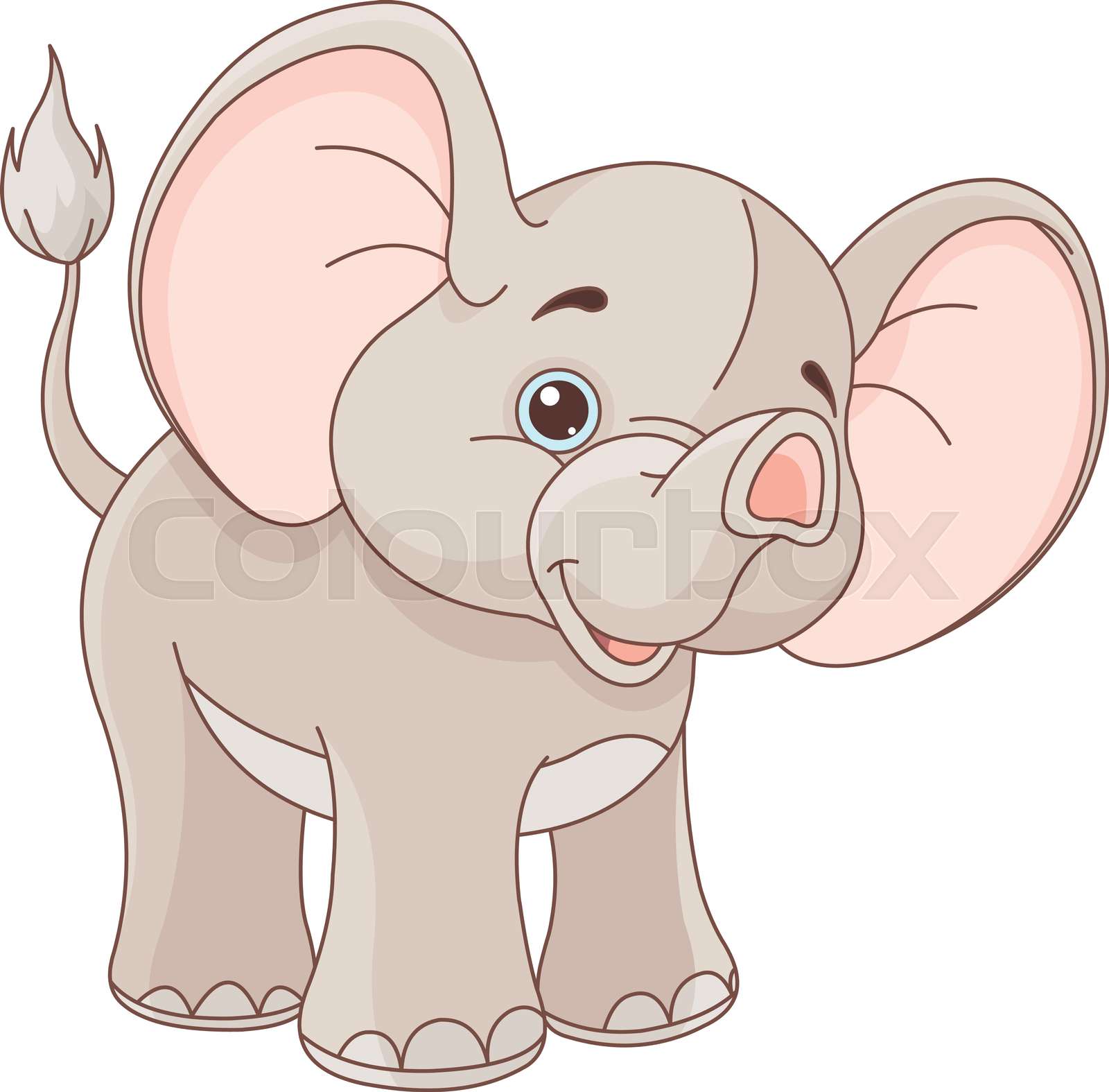 Baby Elephant Stock Vector Colourbox