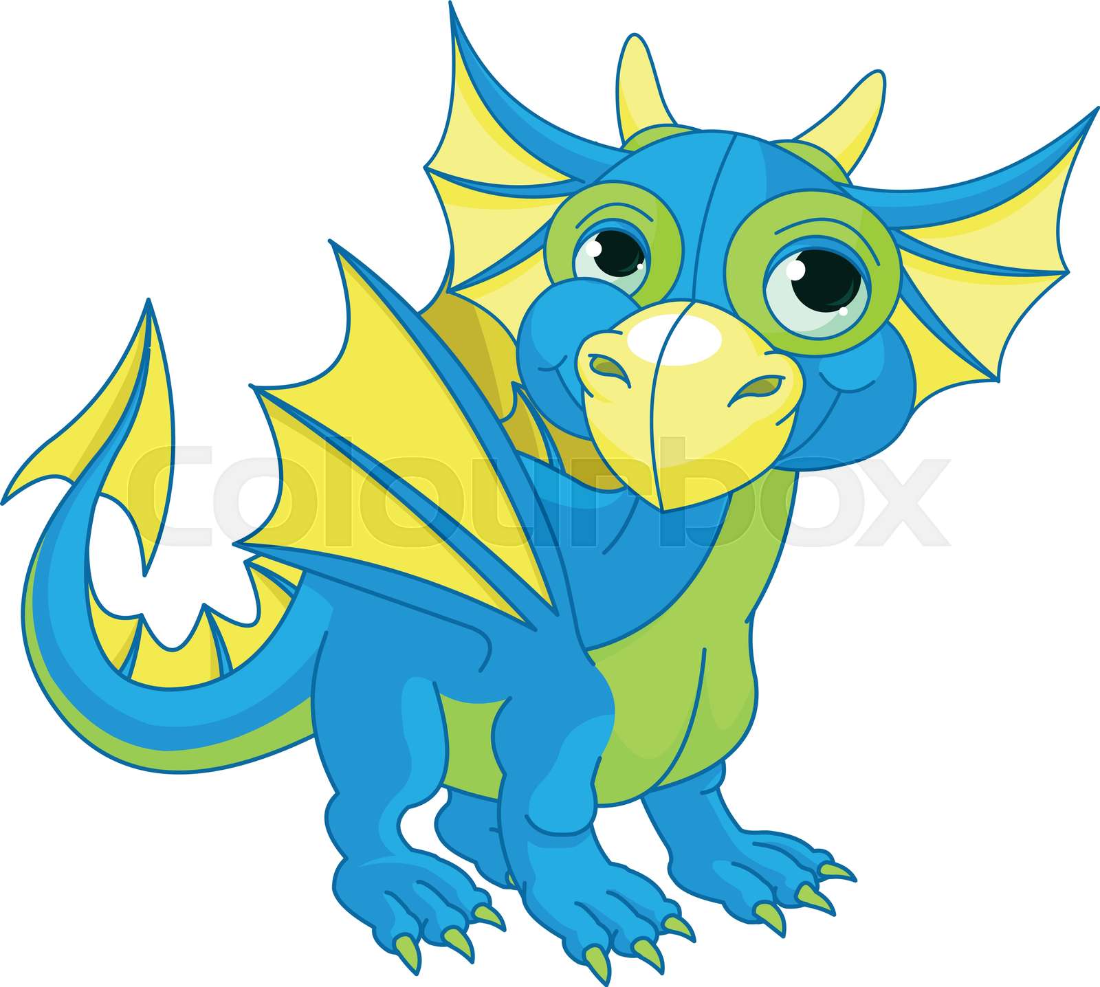 drage, clipart, stærk | Stock vektor | Colourbox
