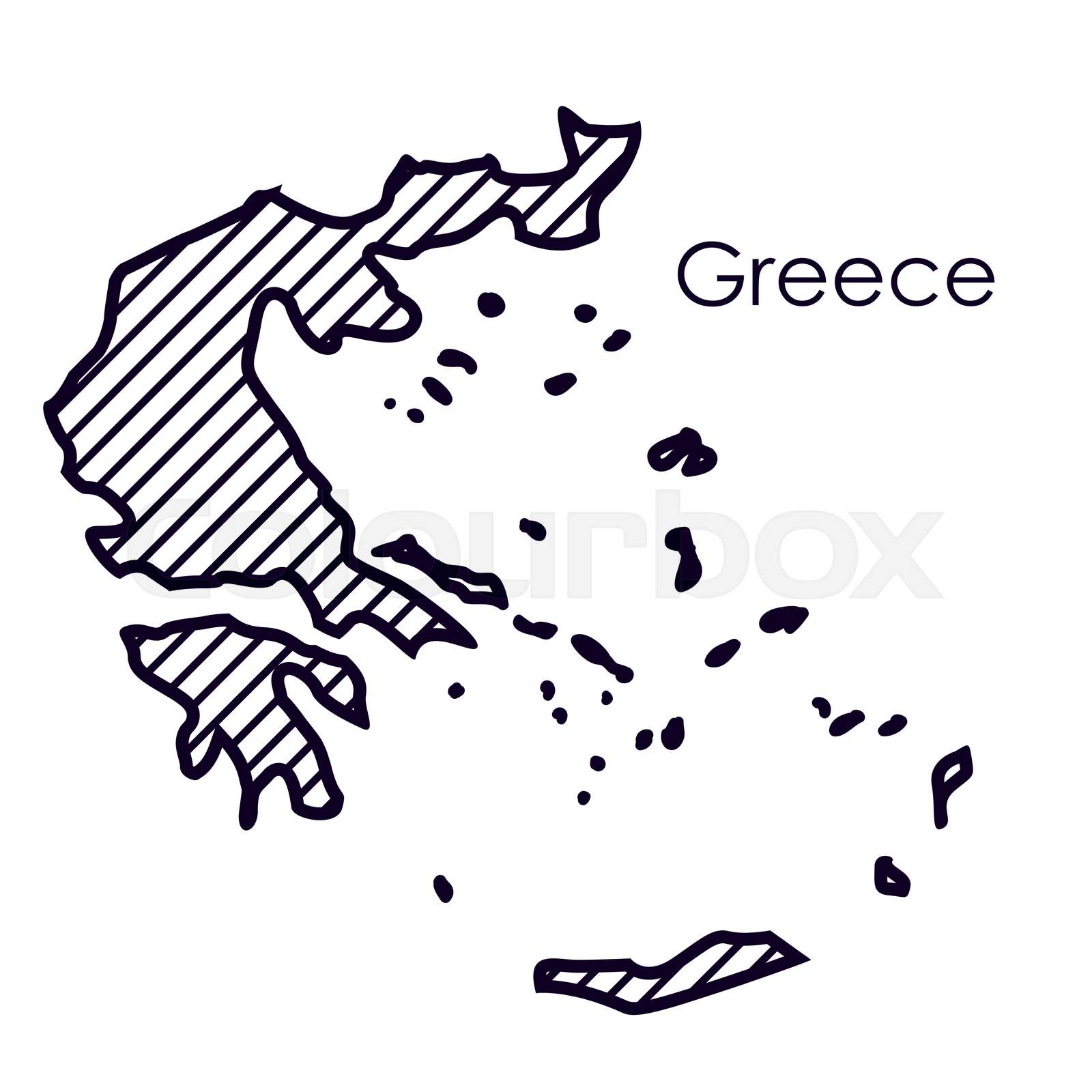 Isolated greece map design | Stock vector | Colourbox
