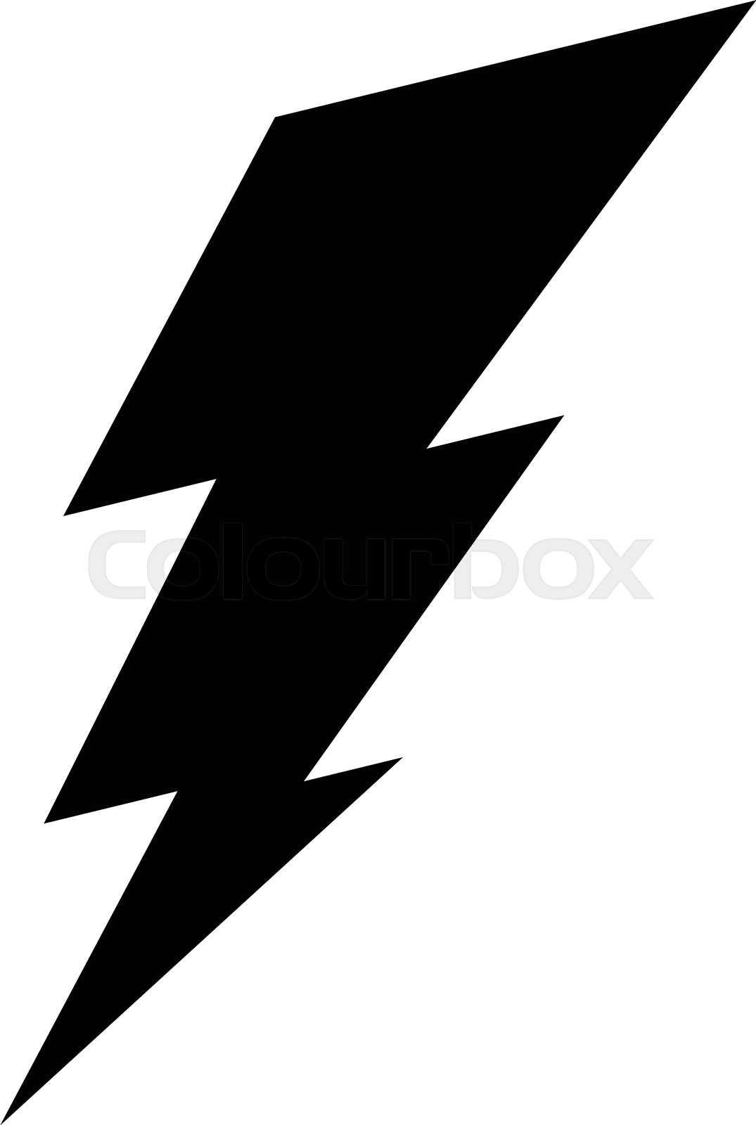 Electric Lightning Bolt Symbol | Stock vector | Colourbox