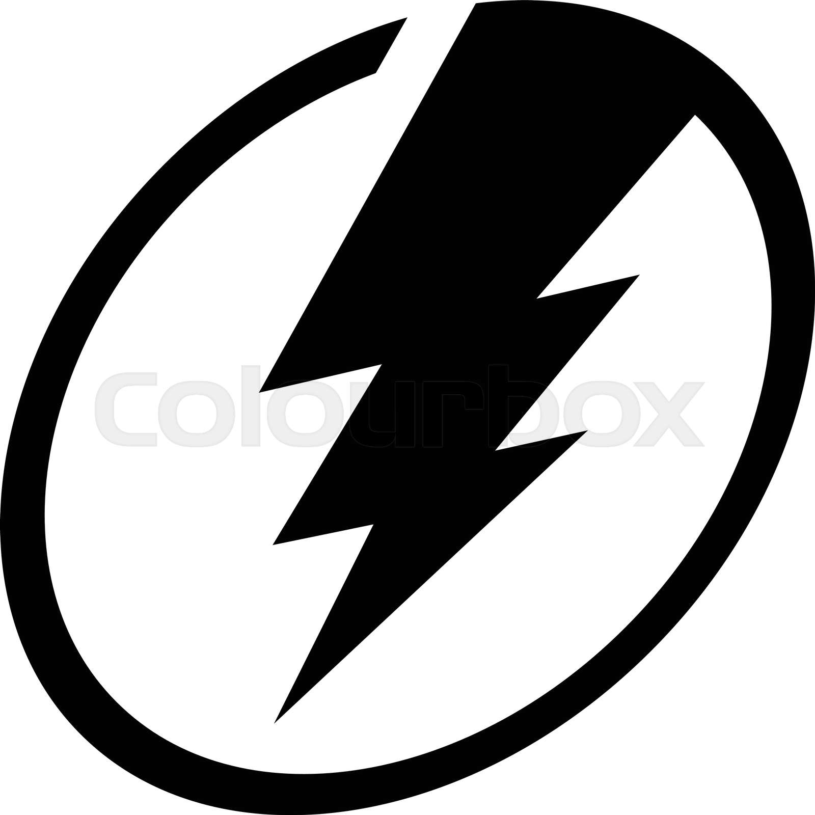 Black Lightning Bolt Symbol
