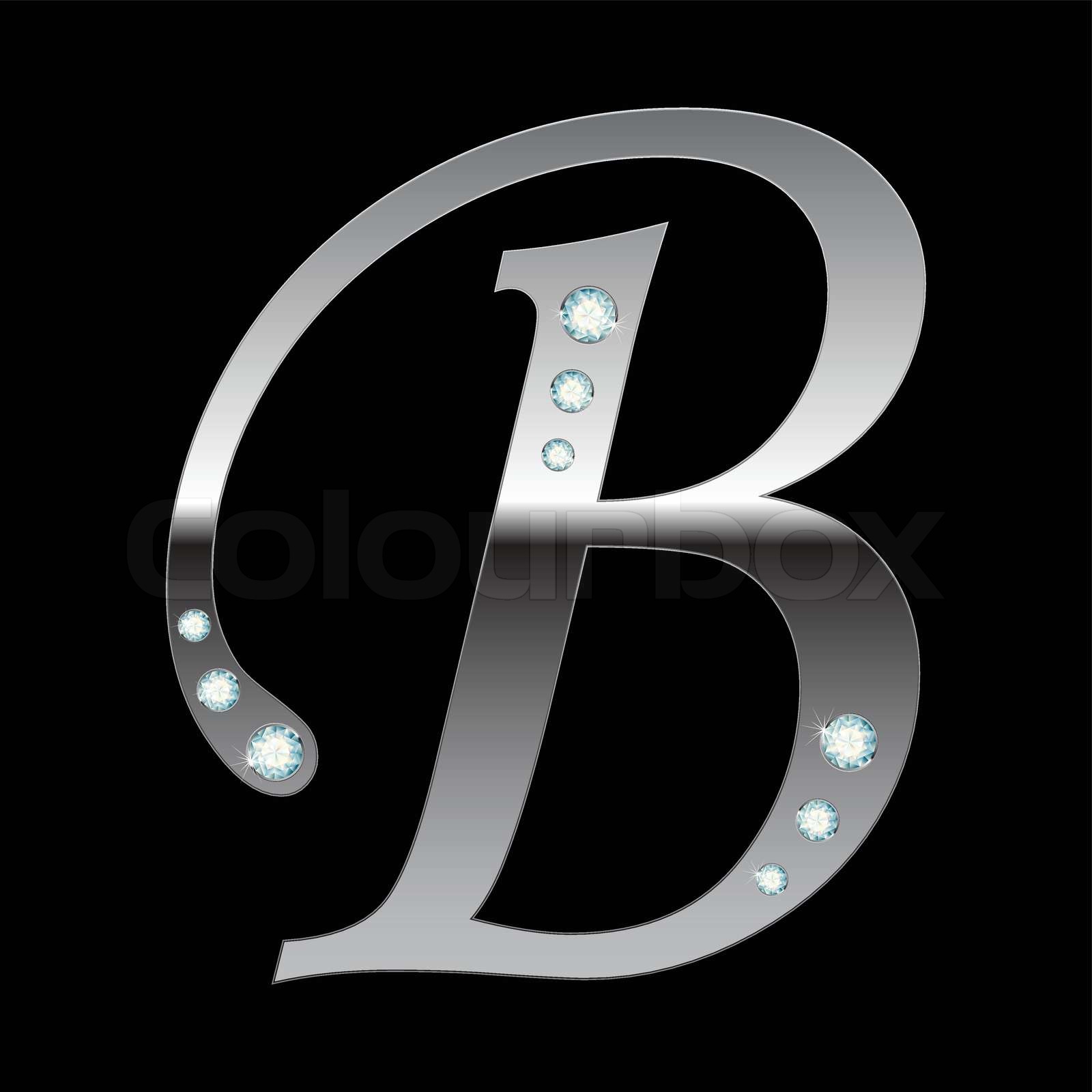vektor sølv metallic bogstav B med striber isoleret | Stock vektor ...