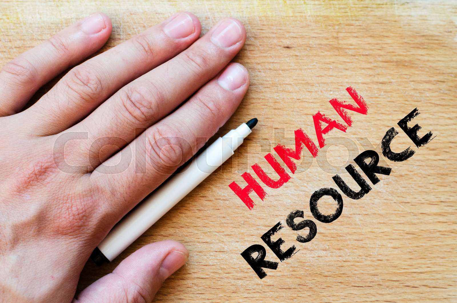 Human resource text concept | Stock image | Colourbox