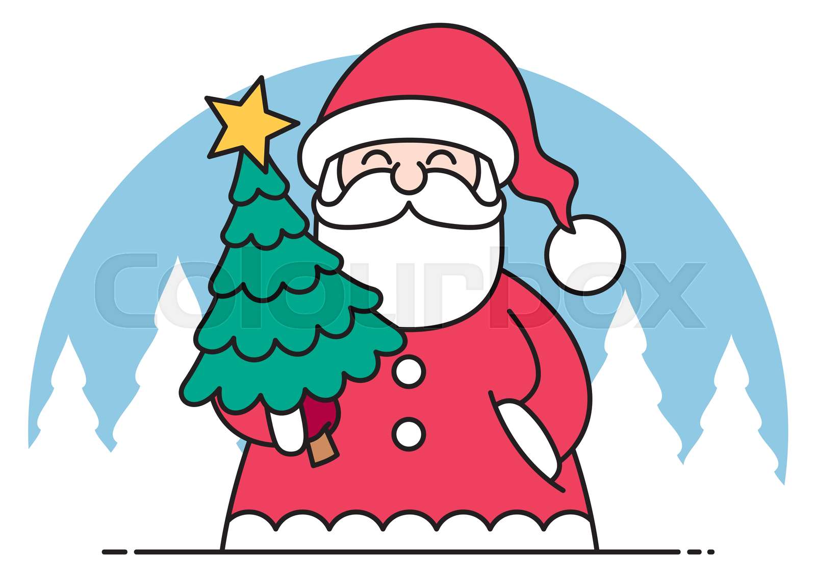 Santa Flat Design | Stock vector | Colourbox