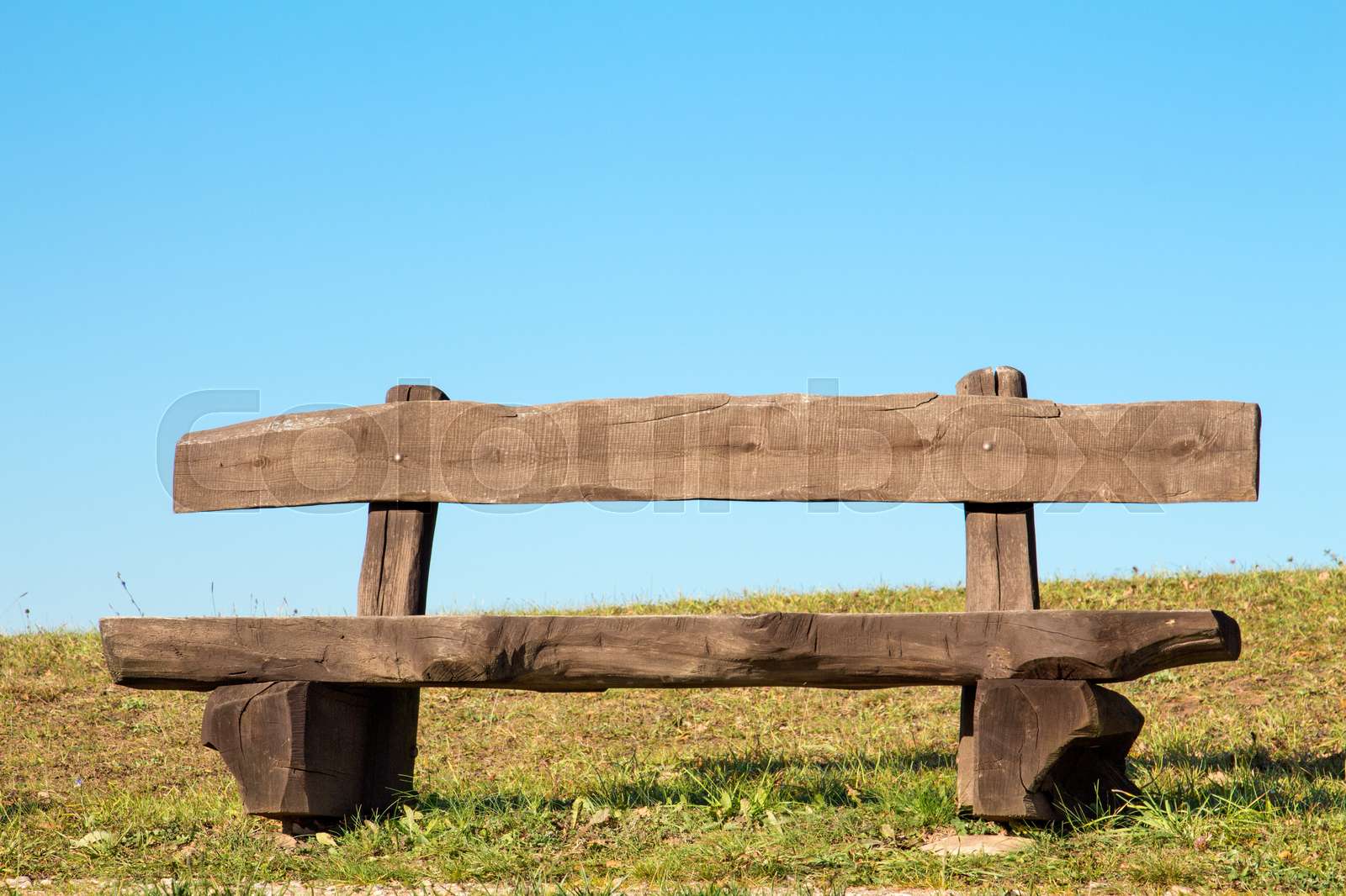 Wooden park bench | Stock image | Colourbox