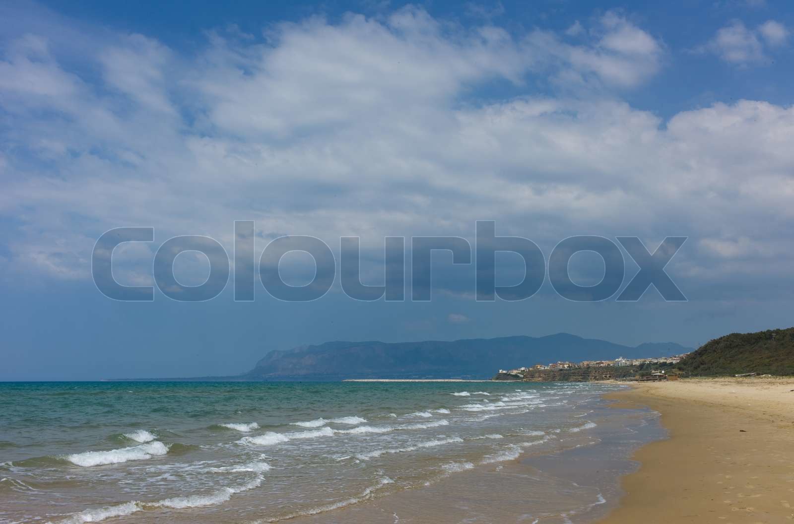 Beach and sea near Balestrate | Stock image | Colourbox
