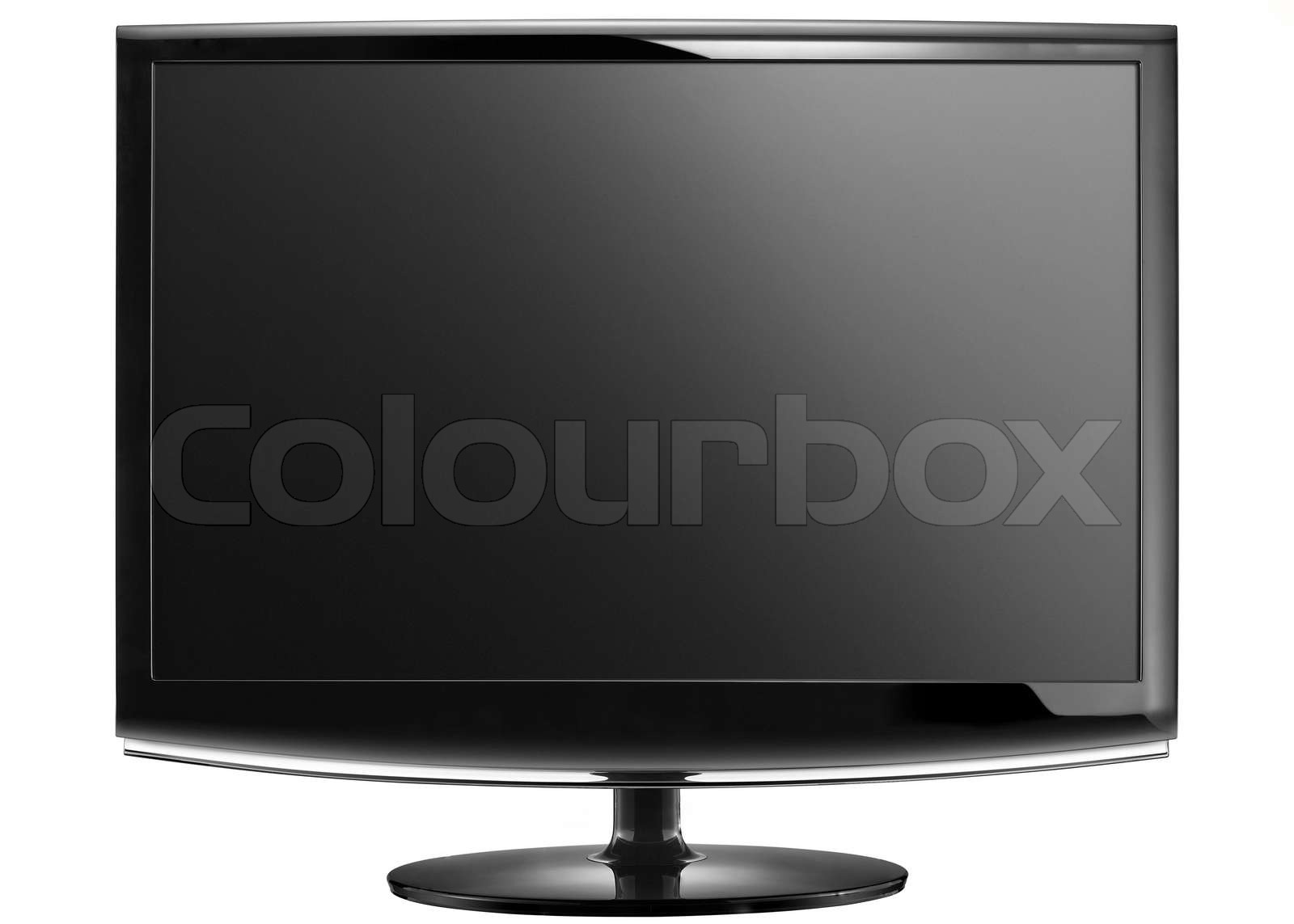 Modern widescreen lcd tv monitor isolated on white | Stock image ...