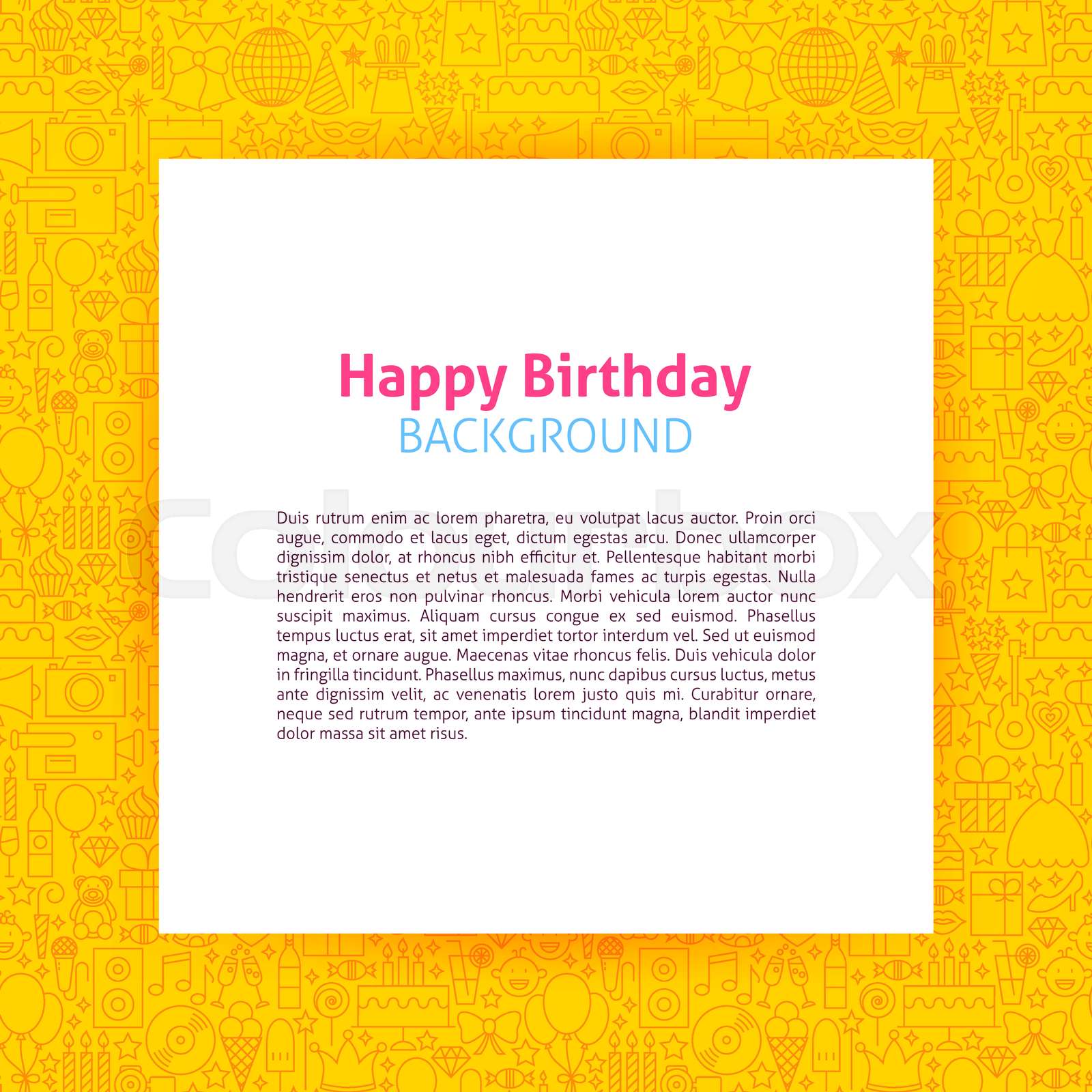 Happy Birthday Paper Template | Stock vector | Colourbox